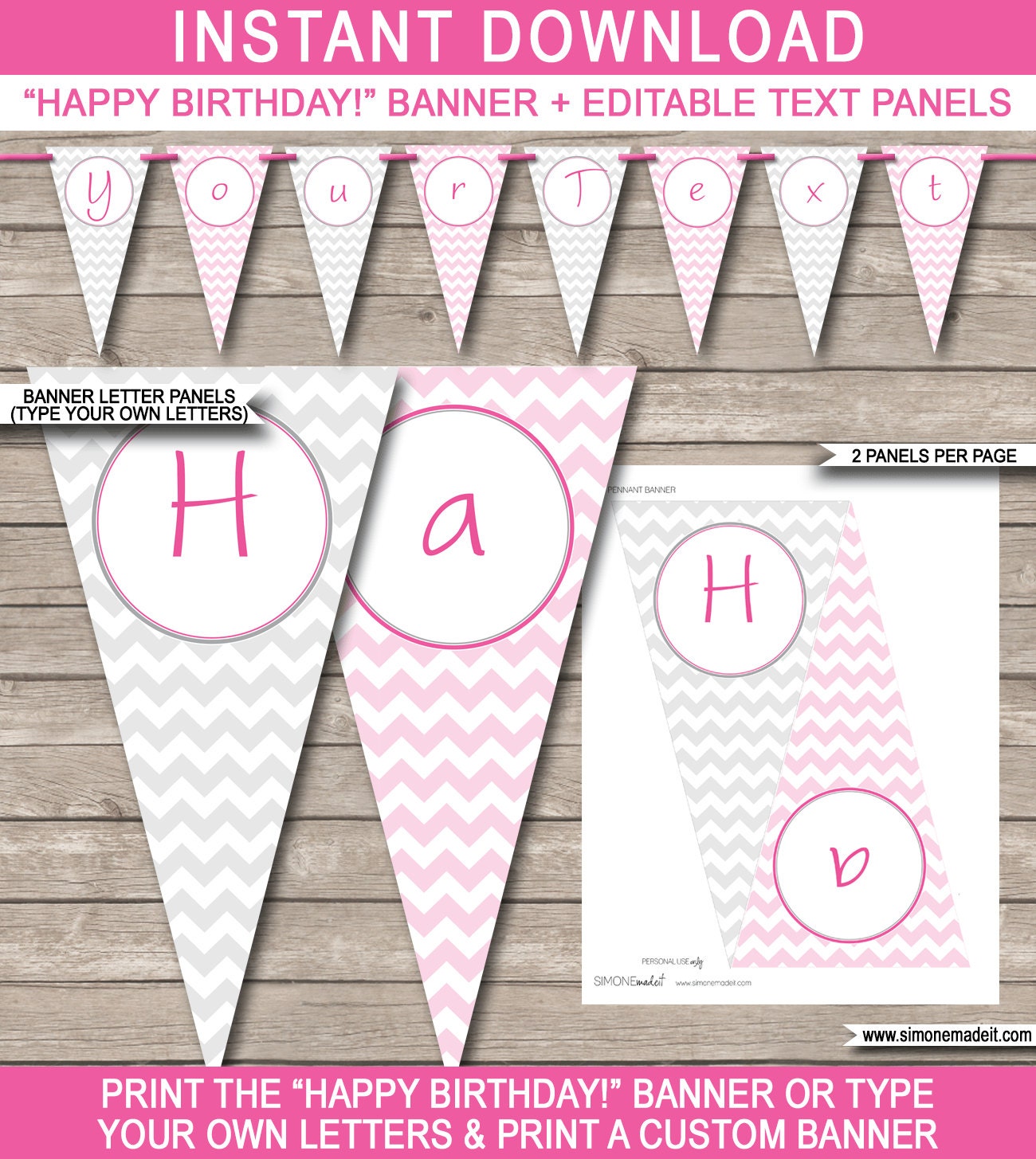 Chevron Banner Editable