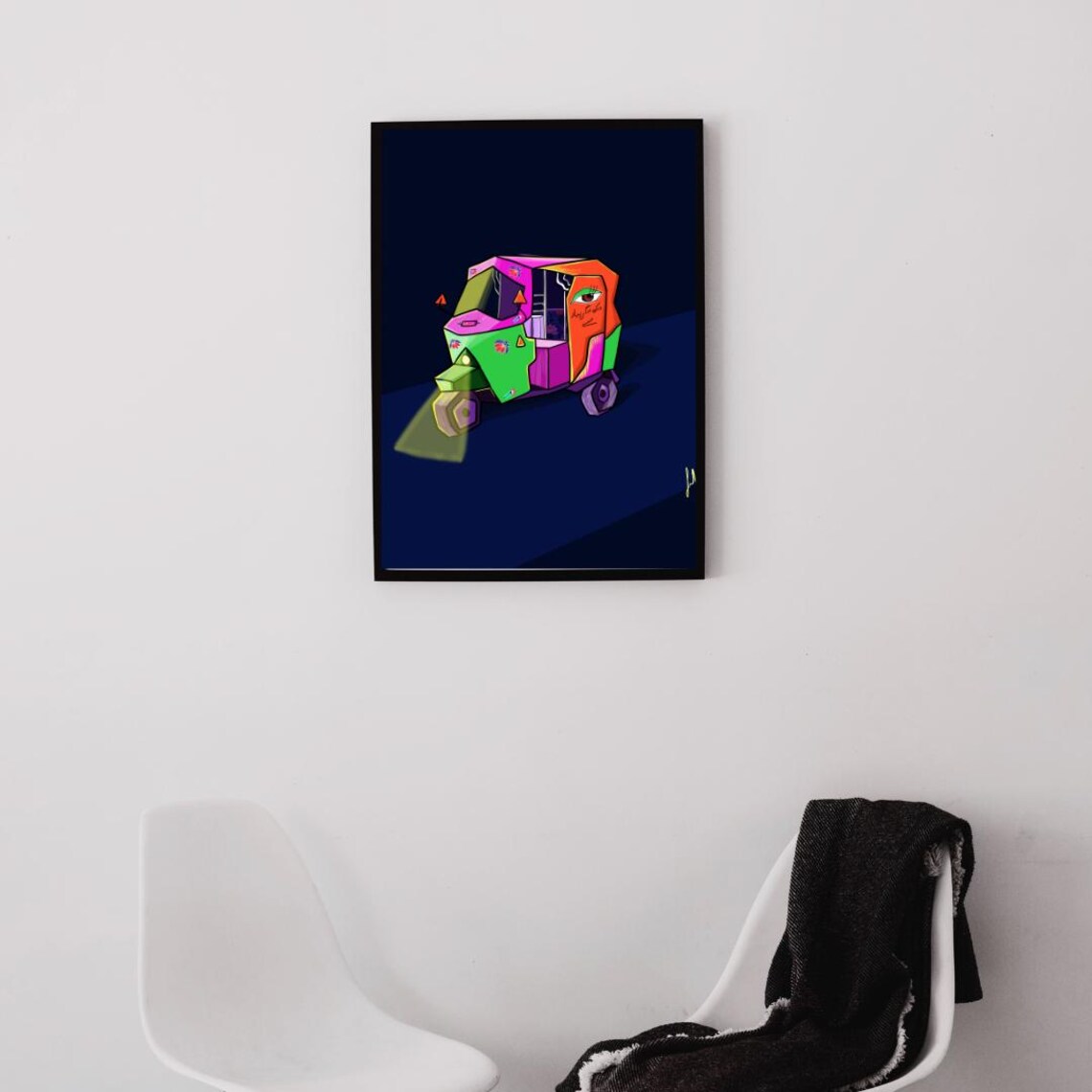 Pakistani Rickshaw Art Print – Vibrant Truck Art Illustration (digital ...