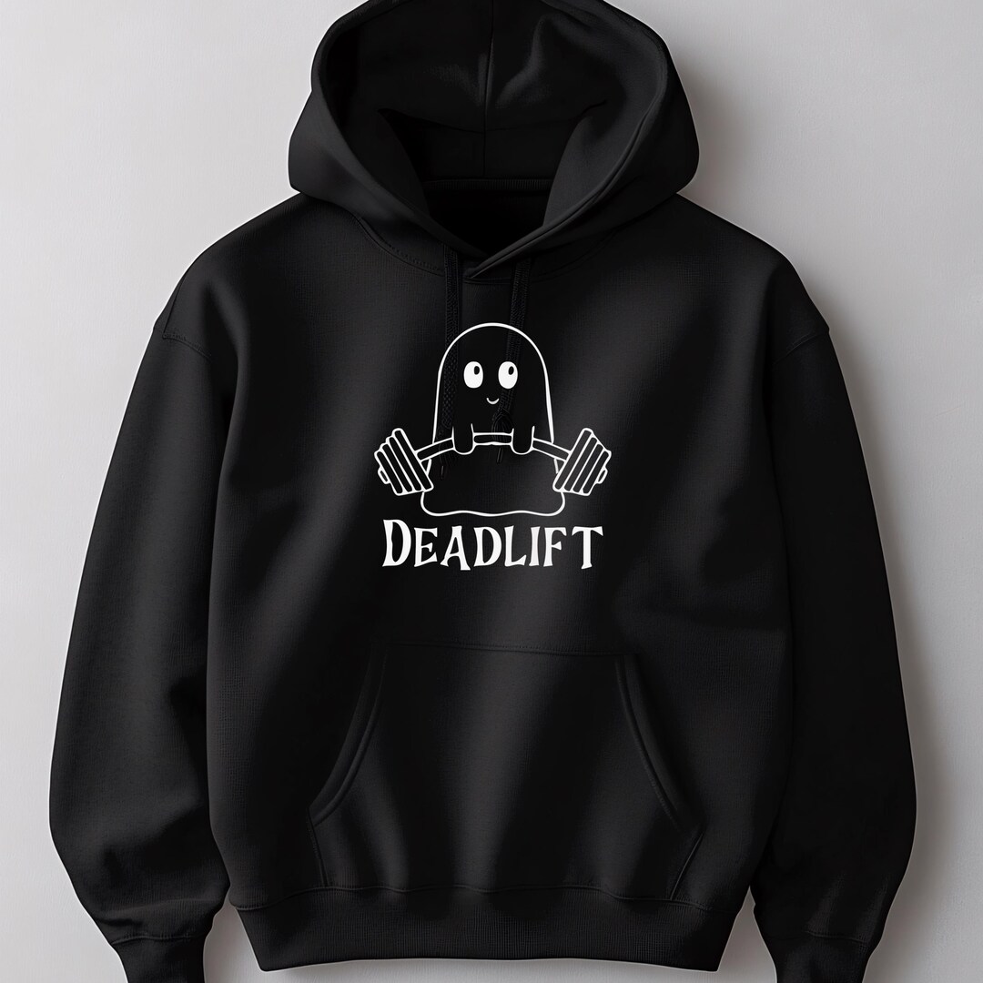 Deadlift Ghost Hoodie | Funny Gym Workout Jumper | Weightlifting ...