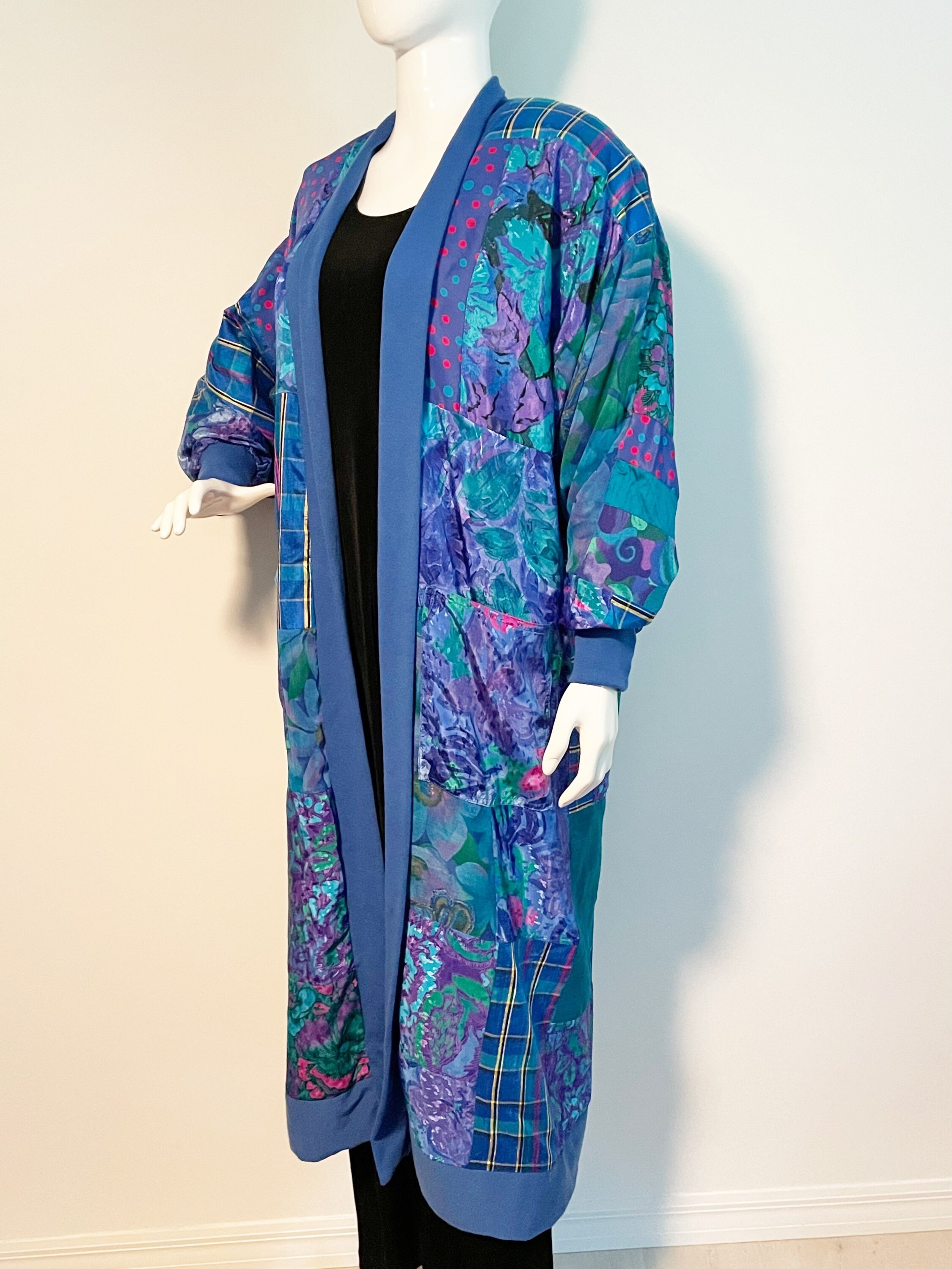 Vintage Maggie Shepherd Patchwork Coat/jacket Jewel Tone - Etsy