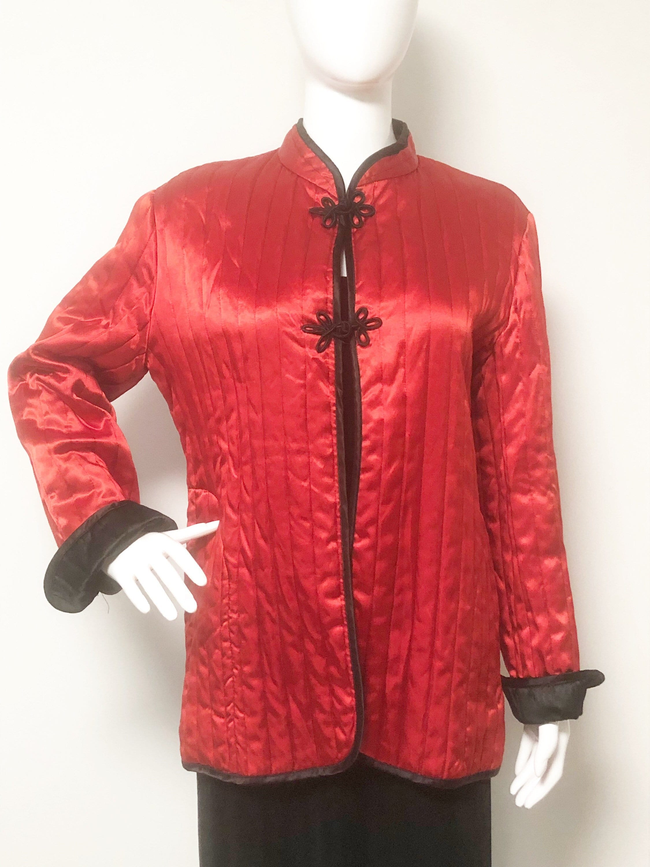 Vintage Jon Woods Quilted Jacket Asian Inspired - Etsy