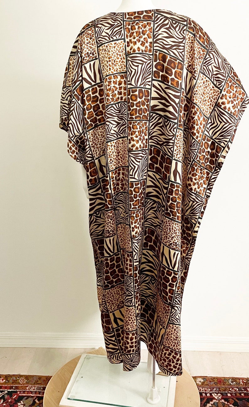 Vintage Jungle Animal Print Kaftan, Caftan, Hostess Gown, Winlar, Mrs ...