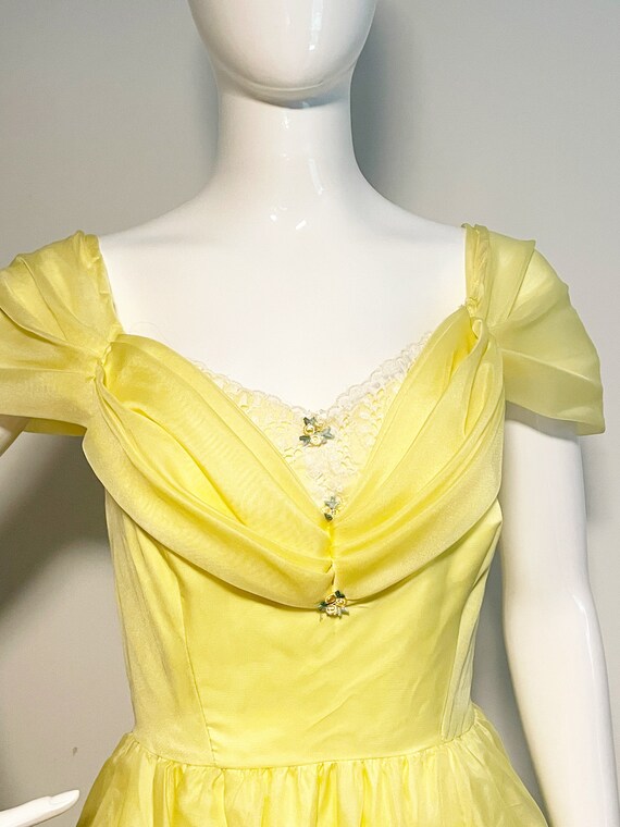 Vintage yellow gown, Belle gown, princess dress, chif… - Gem