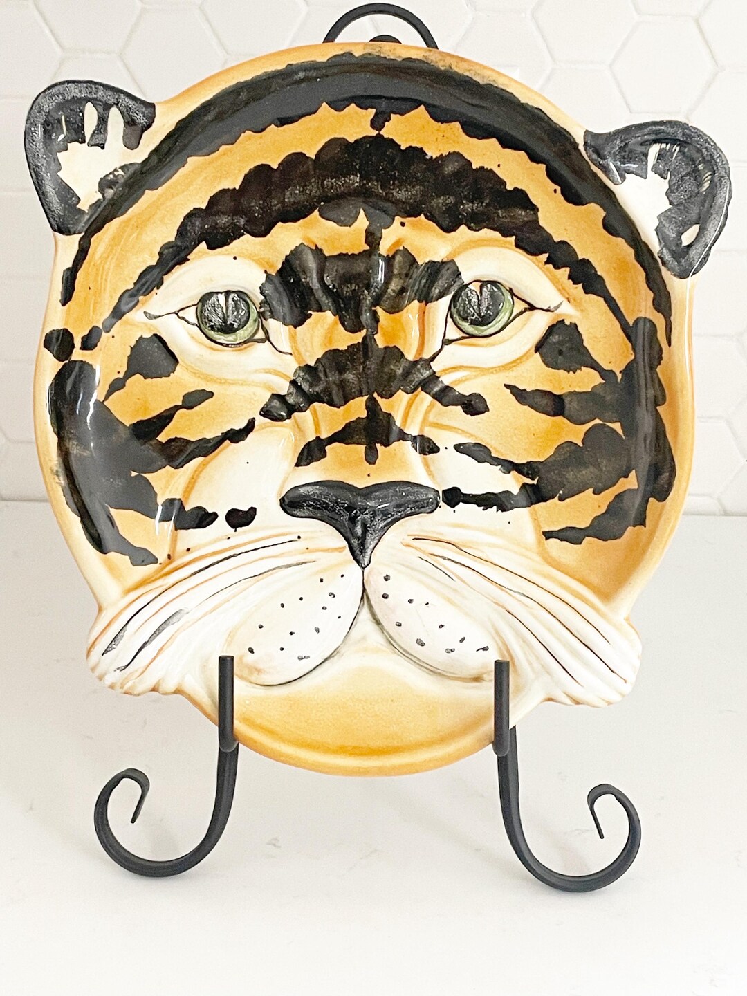 Vintage Set of 3 Handmade in Italy, Lion, Tiger Plates/bowl, Figural ...