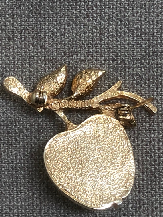 Vintage Sarah Coventry apple pin, "Delicious" 70's Co… - Gem