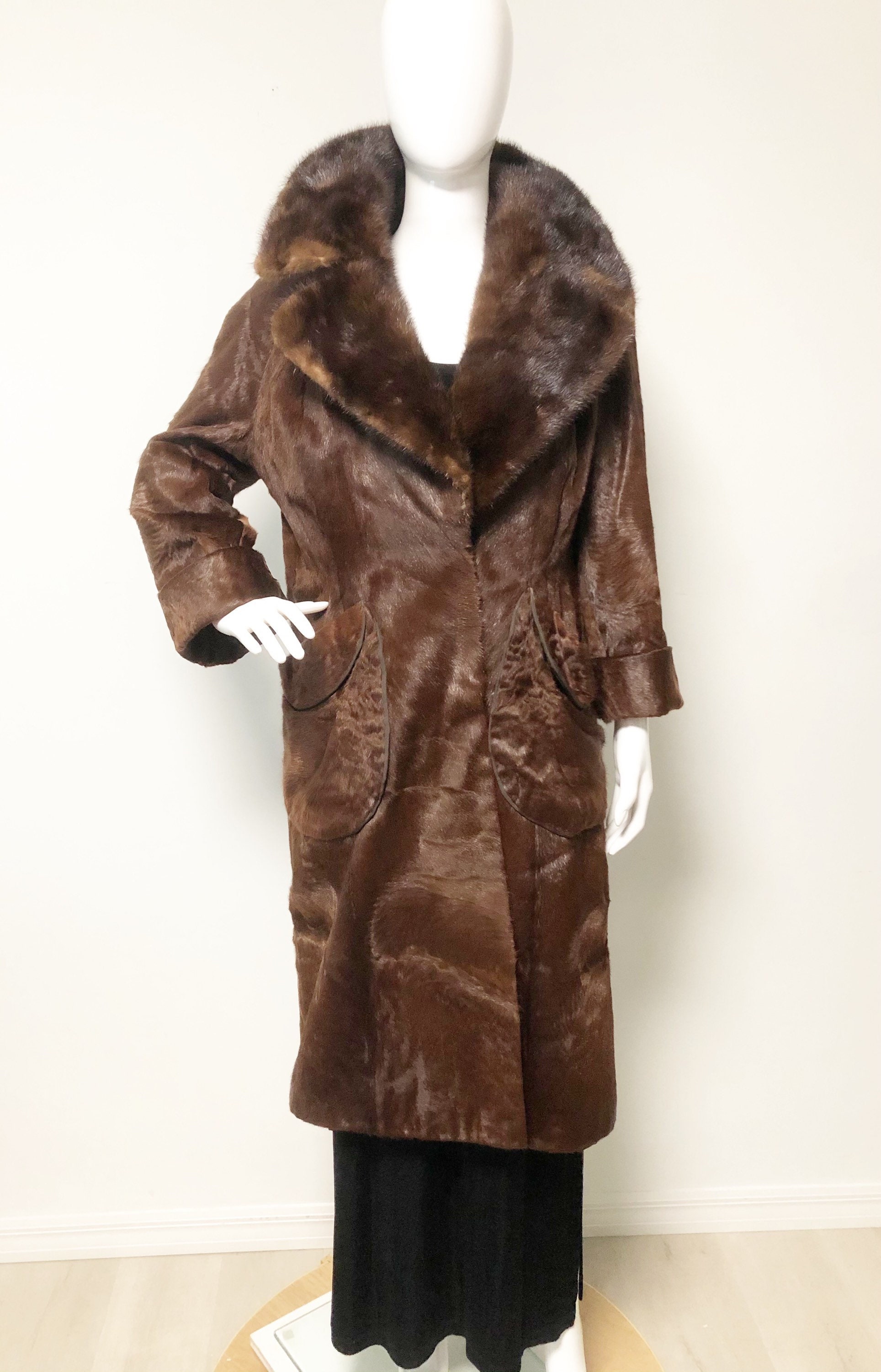 Vintage Sheared Mink Coat, Mink Coat, 1920's Style Coat, Genuine Fur ...