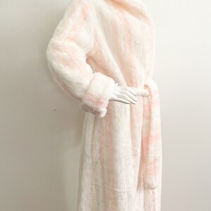 Vintage Fuzzy Robe, Striped Cozy Robe, Long Robe, Fabric by Charm, Borg ...