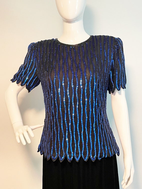 Vintage Beaded Top - Gem