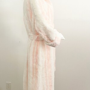 Vintage Fuzzy Robe, Striped Cozy Robe, Long Robe, Fabric by Charm, Borg ...