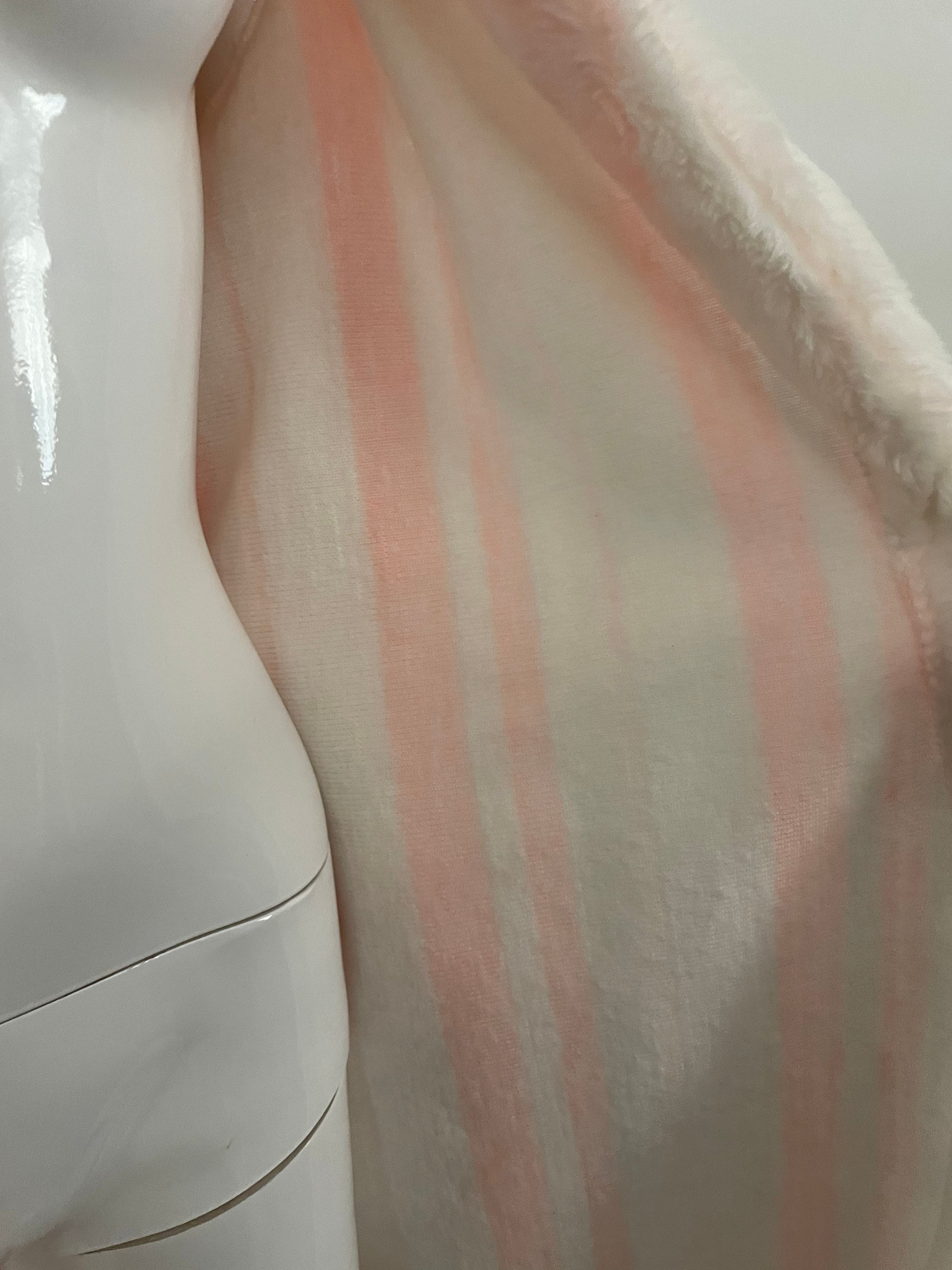 Vintage Fuzzy Robe, Striped Cozy Robe, Long Robe, Fabric by Charm, Borg ...