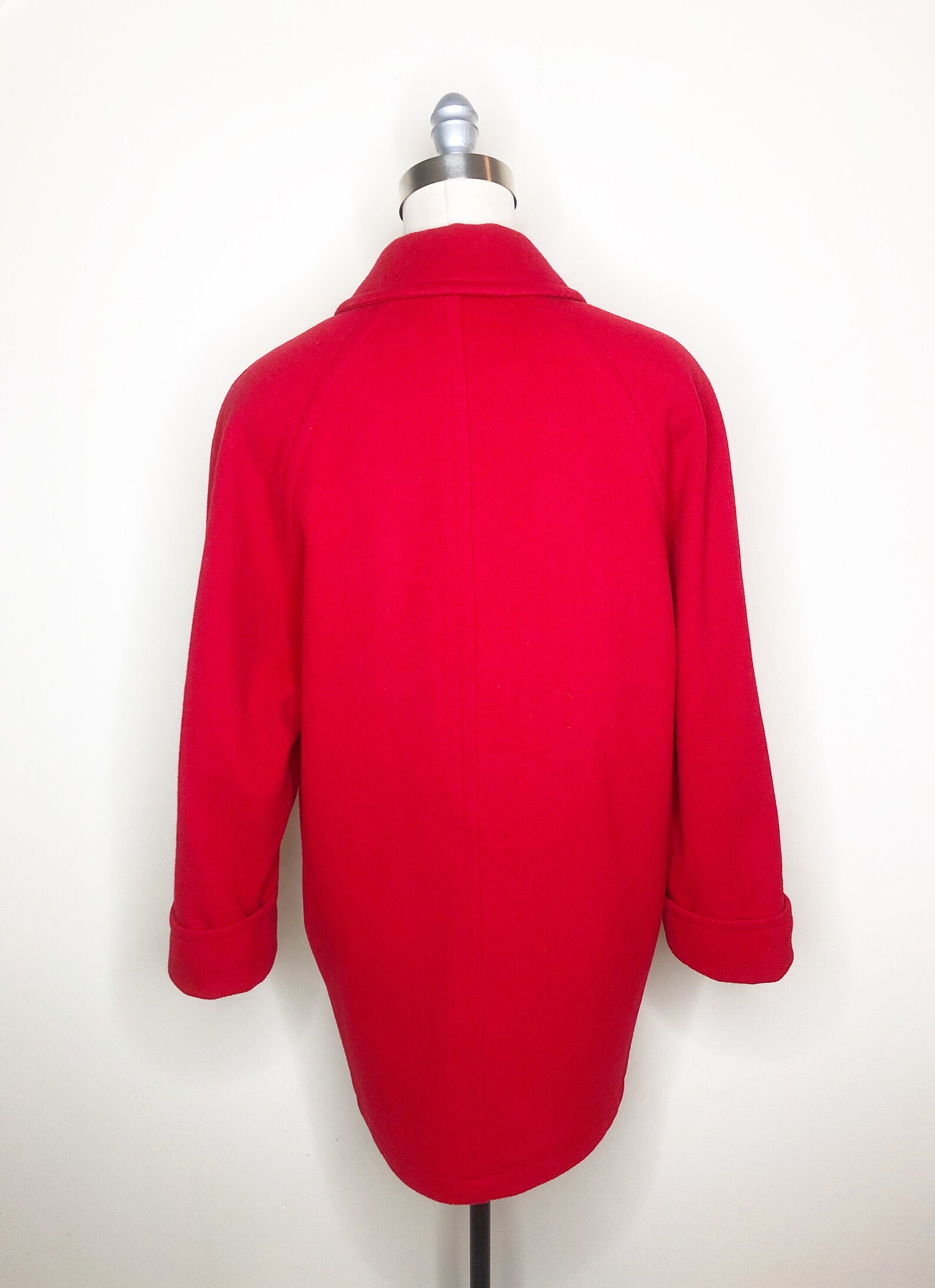 Red Double Breasted Wool Coat, the Limited, USA, Red Winter Coat - Etsy