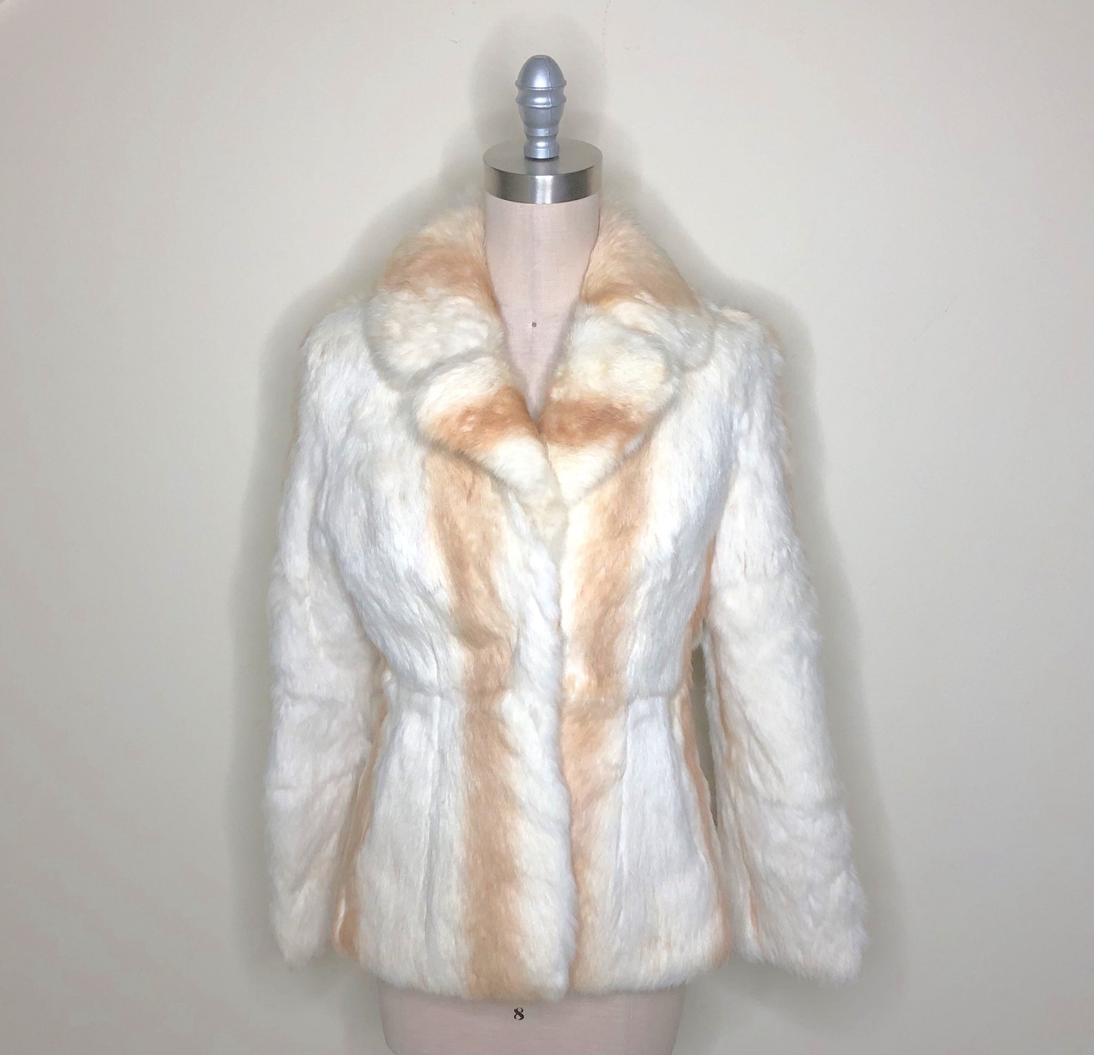 White Fur Coat Rabbit Fur Jacket Wedding Fur Genuine Fur - Etsy