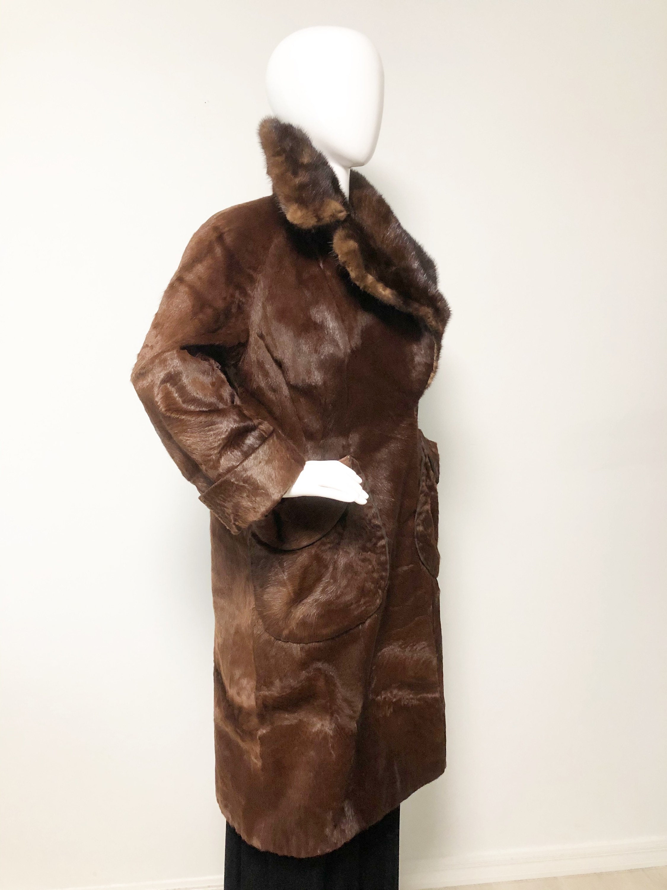 Vintage Sheared Mink Coat, Mink Coat, 1920's Style Coat, Genuine Fur ...