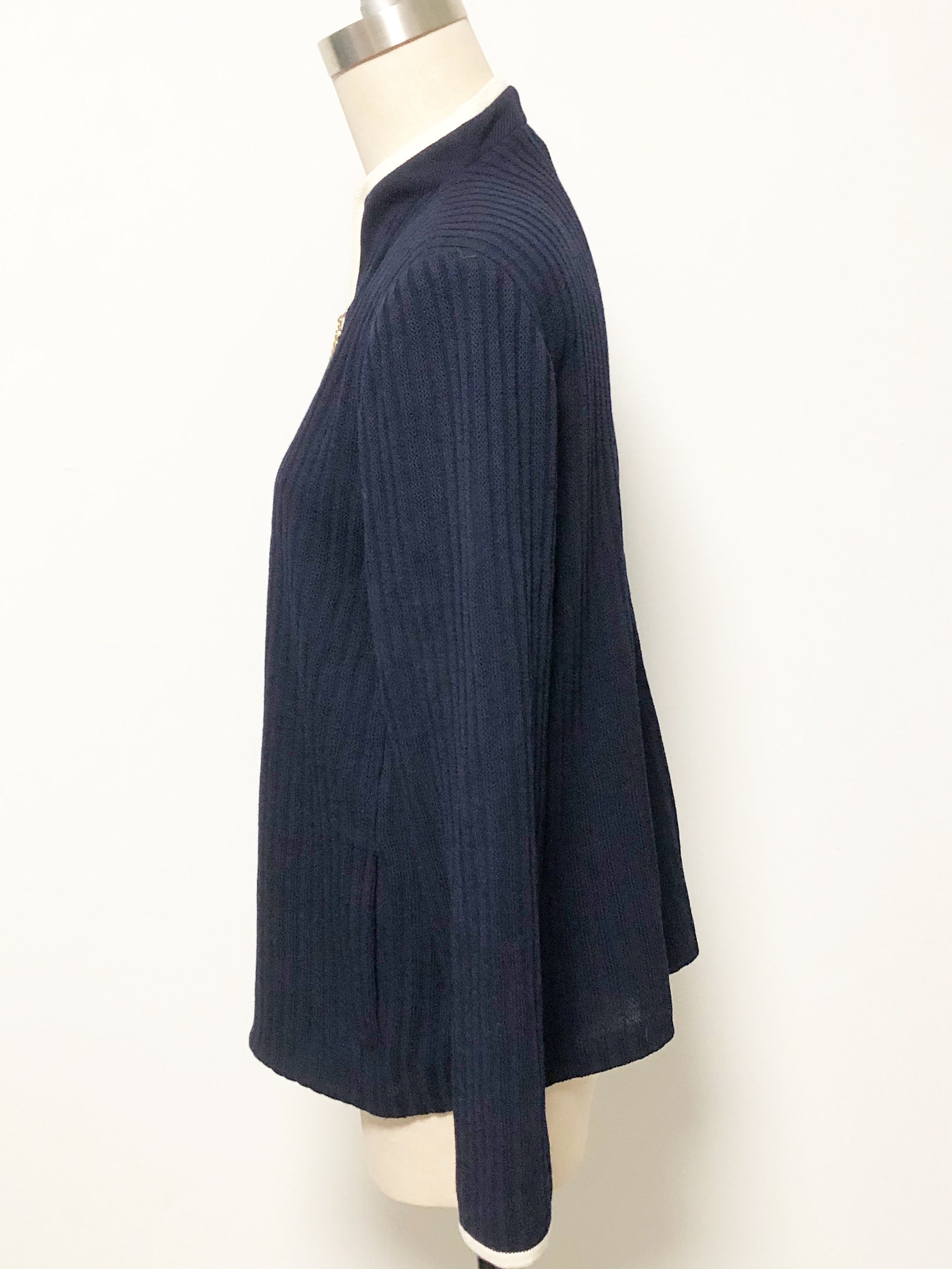 Vintage St. John Collection by Marie Gray, Ribbed Zip Front Cardigan ...