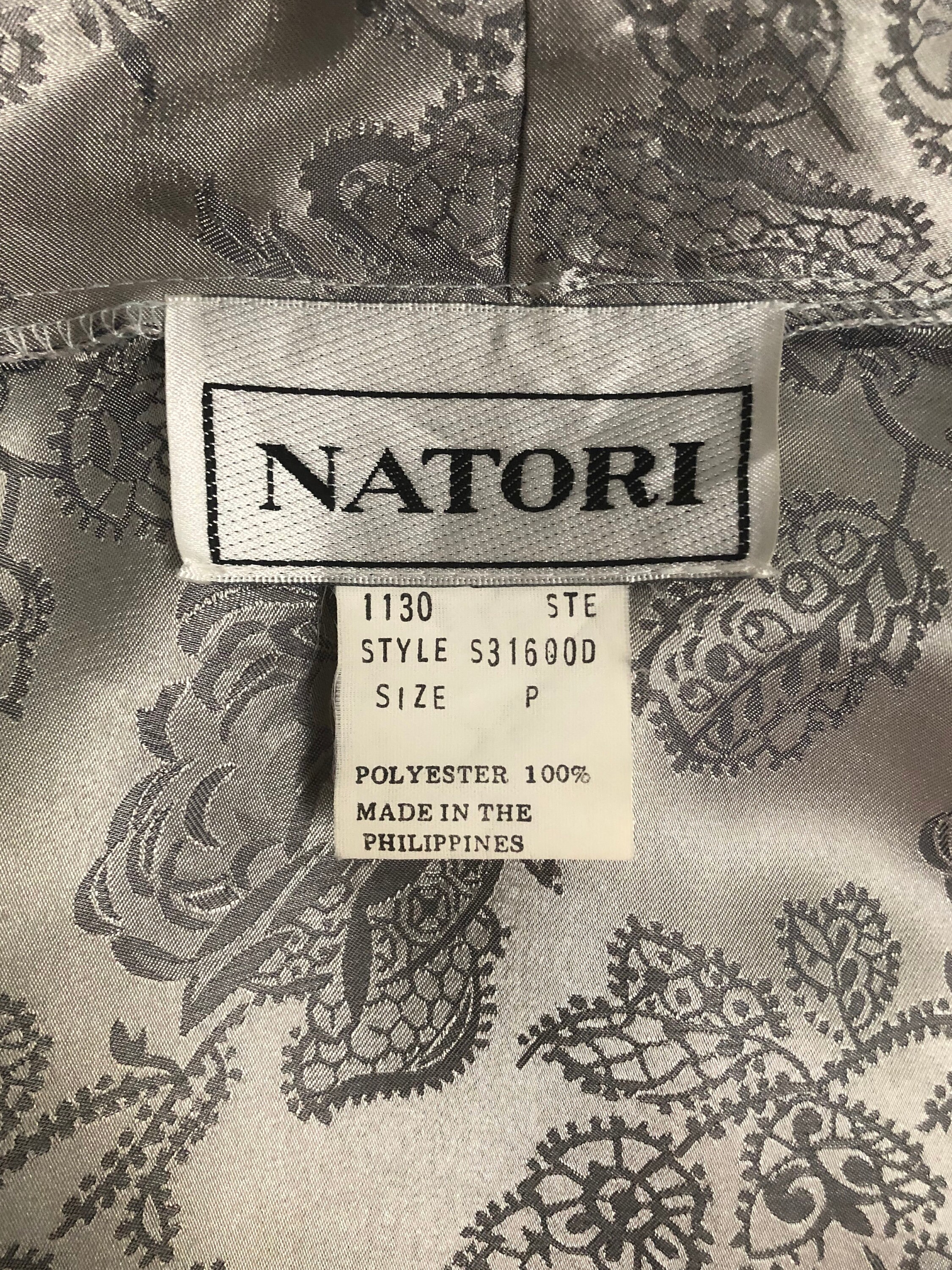 Vintage Natori Robe Belted Robe Silky Robe Gray Robe - Etsy