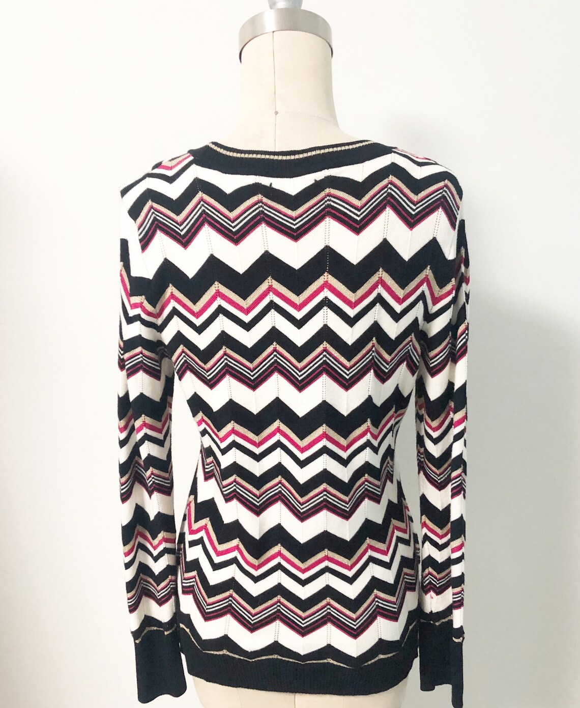 Vintage Cache Chevron Sweater Light Weight Pullover Sweater - Etsy