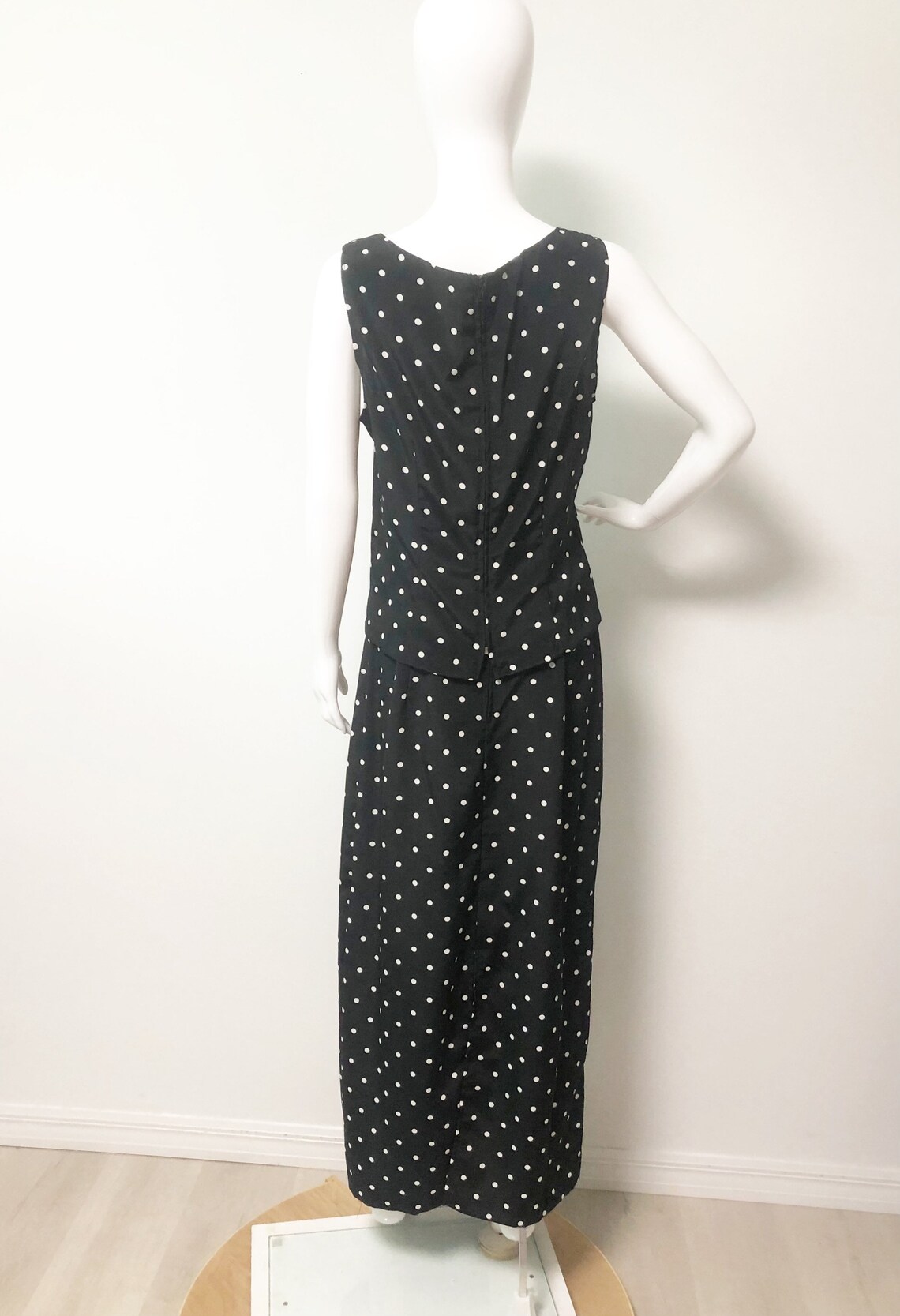 Vintage Polka Dot Shell and Skirt Set, Simply Irresistiable, Black and ...