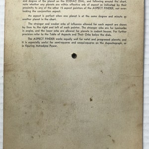 Rare 1930s Church of Light ASPECT FINDER Zodiac Dial Astrology Board ...