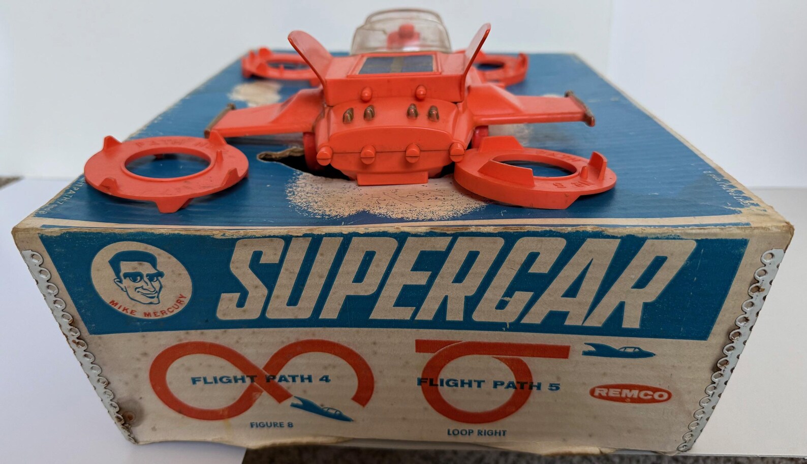 Vintage 1962 Remco Mike Mercury Supercar TV Toy W/box Gerry Anderson ...