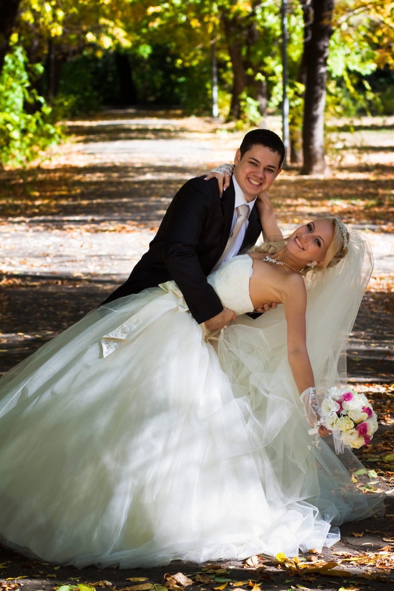 Angie Classic Waltz ballet Bridal Veil - Etsy UK