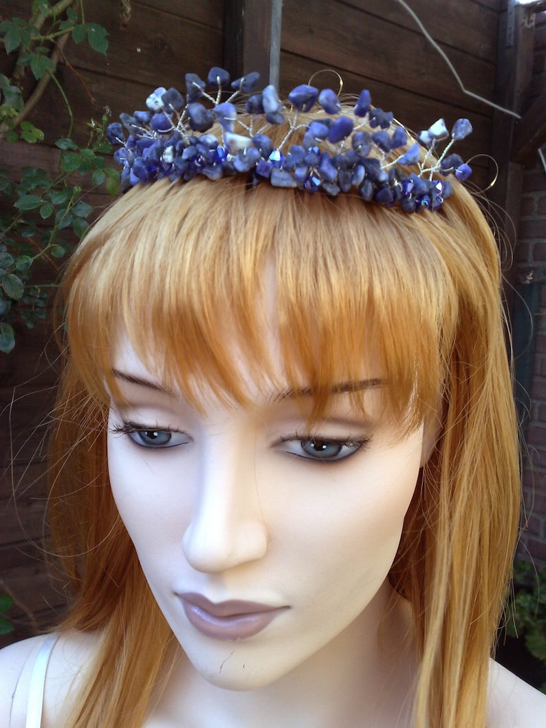 Mesopotamian Princess Bridal Tiara Circlet or Bun Wrap of Semi Precoius ...