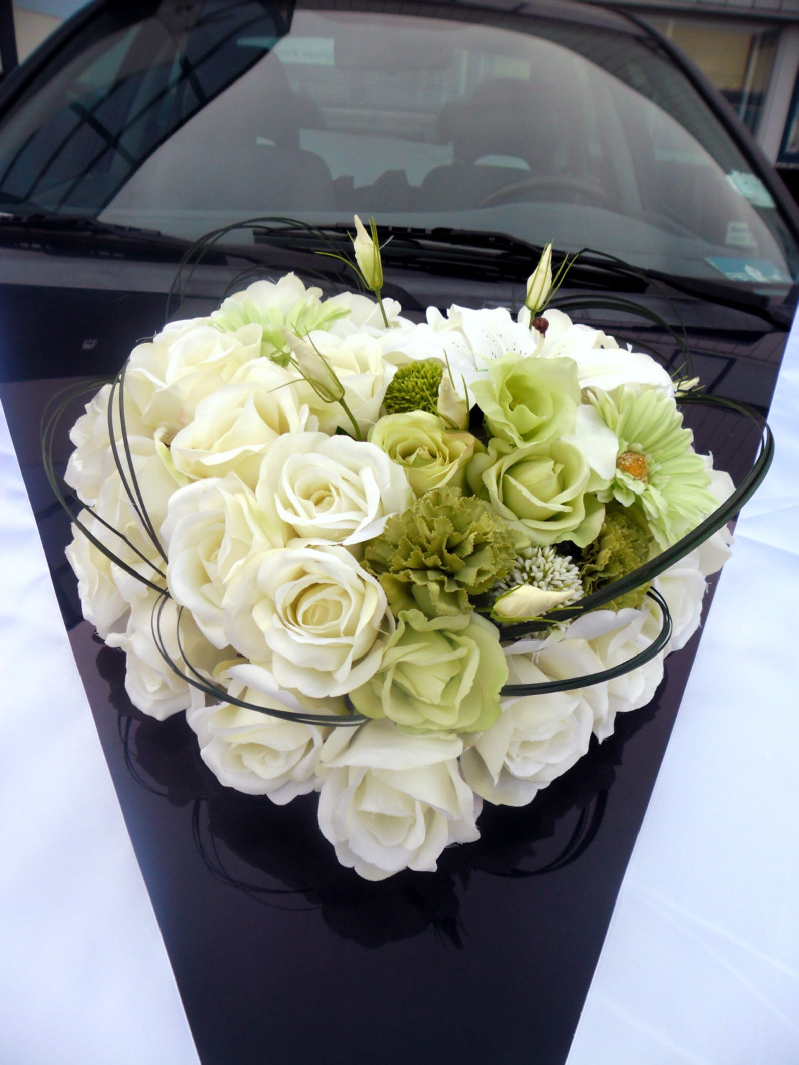 Heart of Silk Roses Wedding Car Decoration Flower Arrangement - Etsy