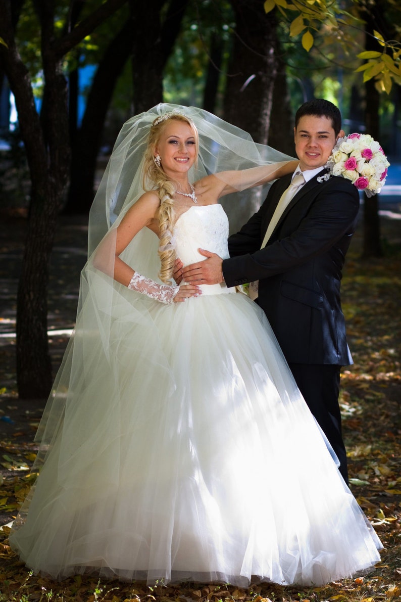 Angie Classic Waltz ballet Bridal Veil - Etsy UK