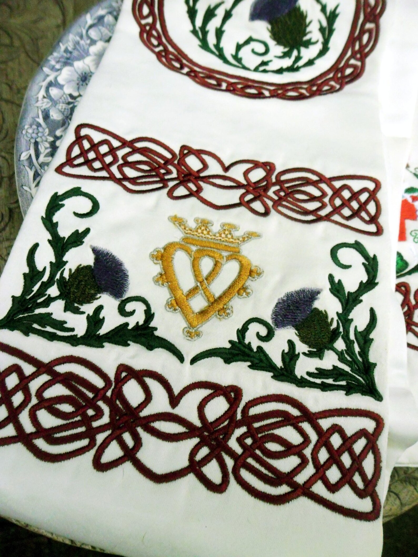 Embroidered Handfasting Cloth Swedish Scottish Wedding Dala Horses ...