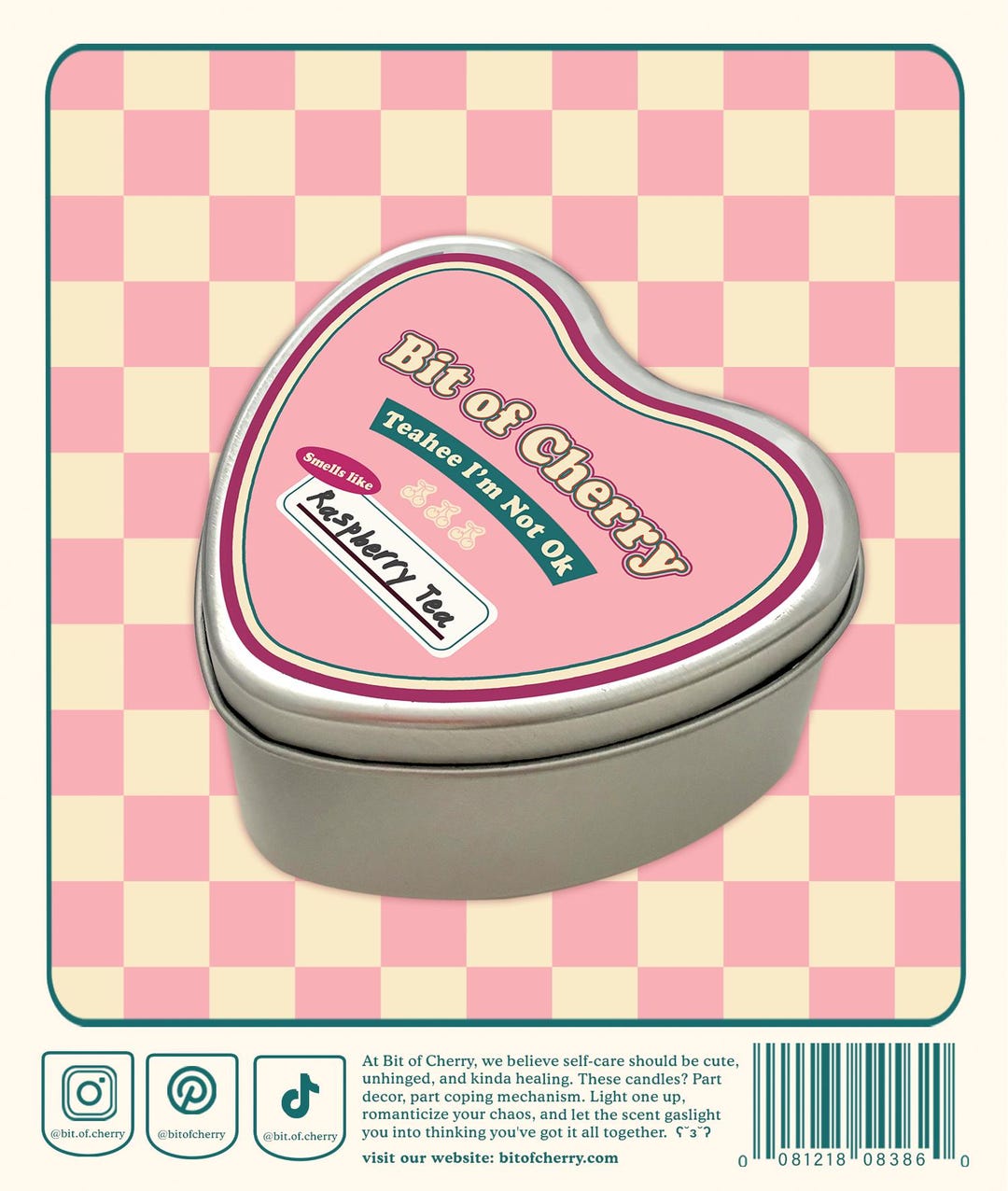 Teahee I'm Not Ok | Raspberry Tea Candle - Etsy