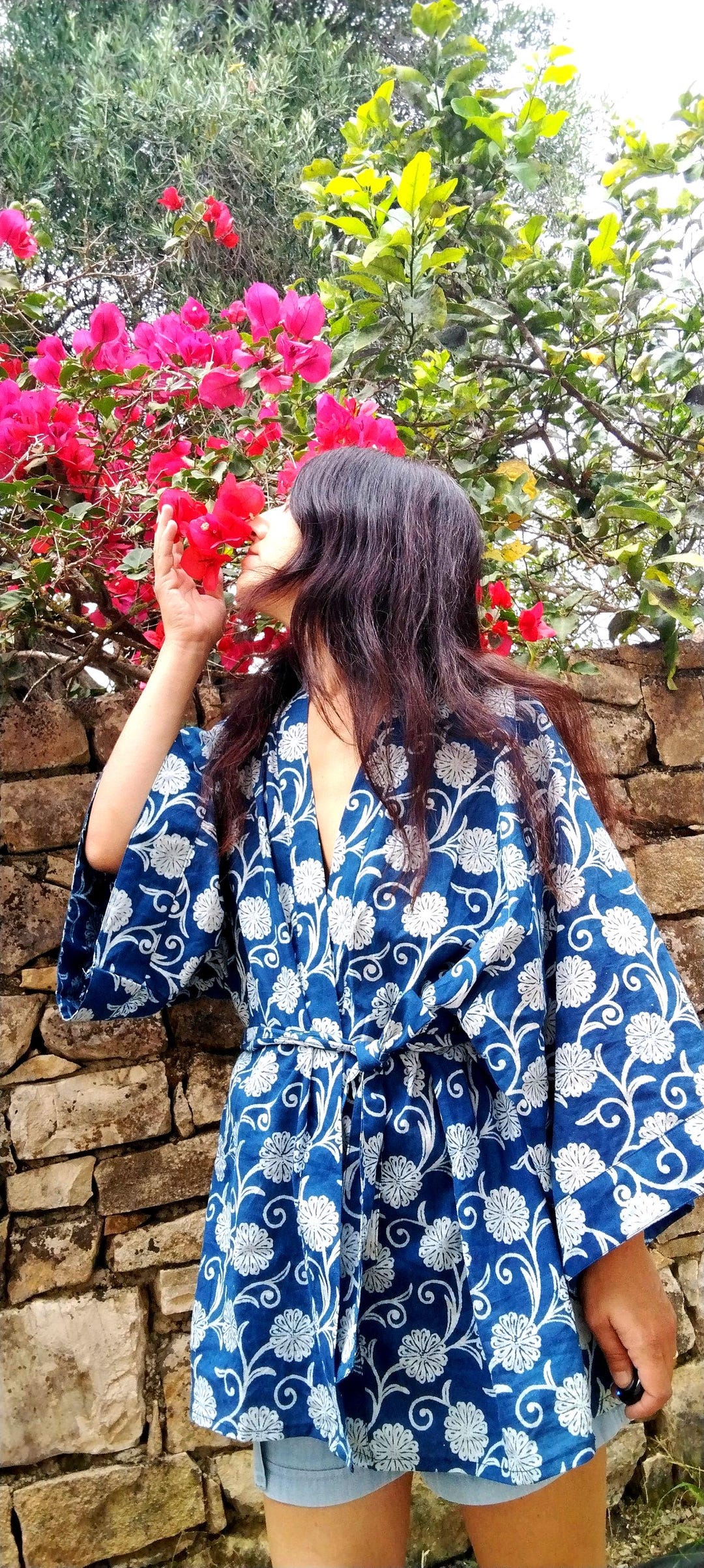 Oversized Handprint Batik Kimono - Etsy