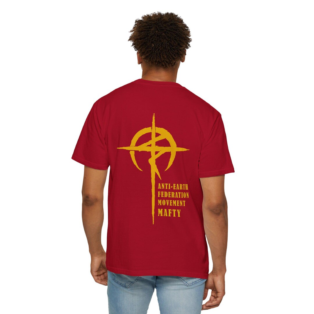 Gundam Hathaway Anti-earth Federation Movement Mafty Logo T-shirt ...