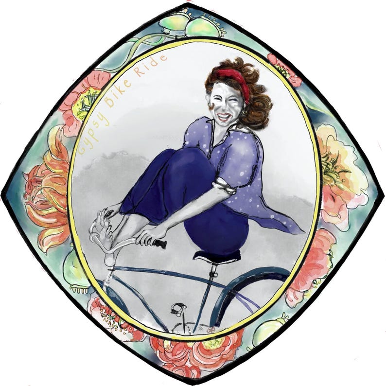 Gypsy Bike Ride Sticker - Etsy