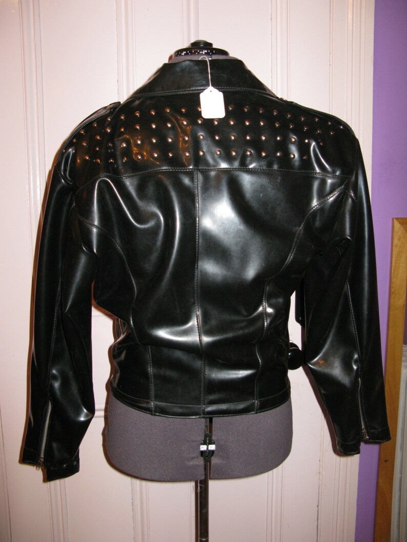 Ectomorph Men's Black Latex Rubber Biker Jacket - Etsy