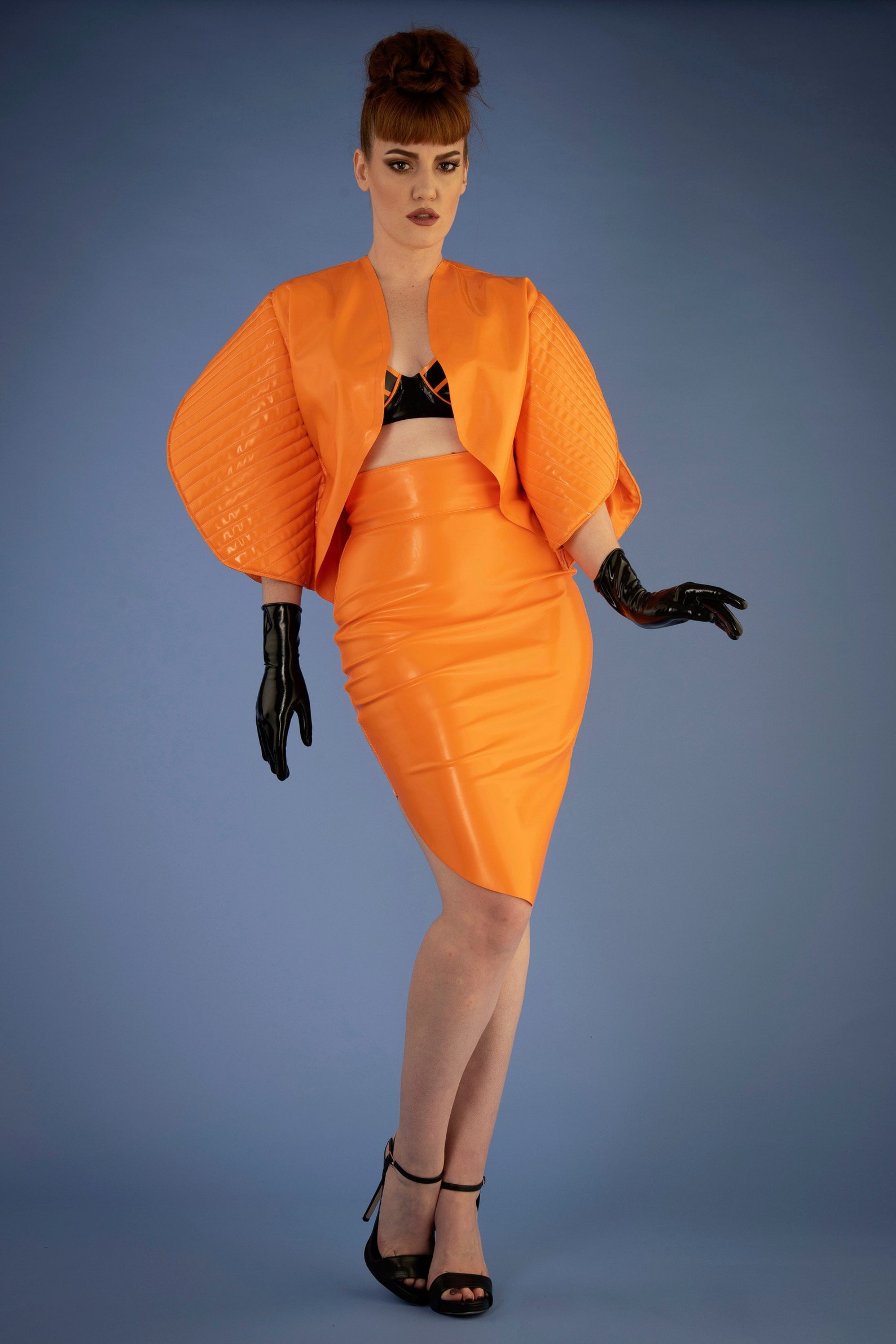 Ectomorph Quilted Latex Butterfly Sleeve Jacket - Etsy