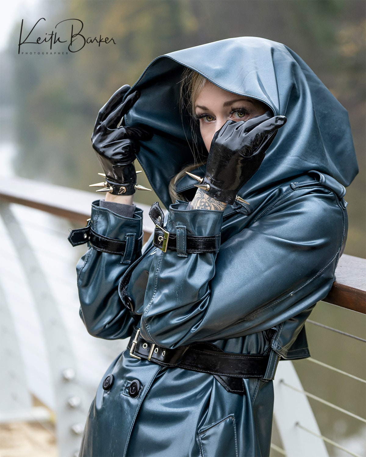 Ectomorph Latex Womens Hooded Trench Coat Mackintosh - Etsy