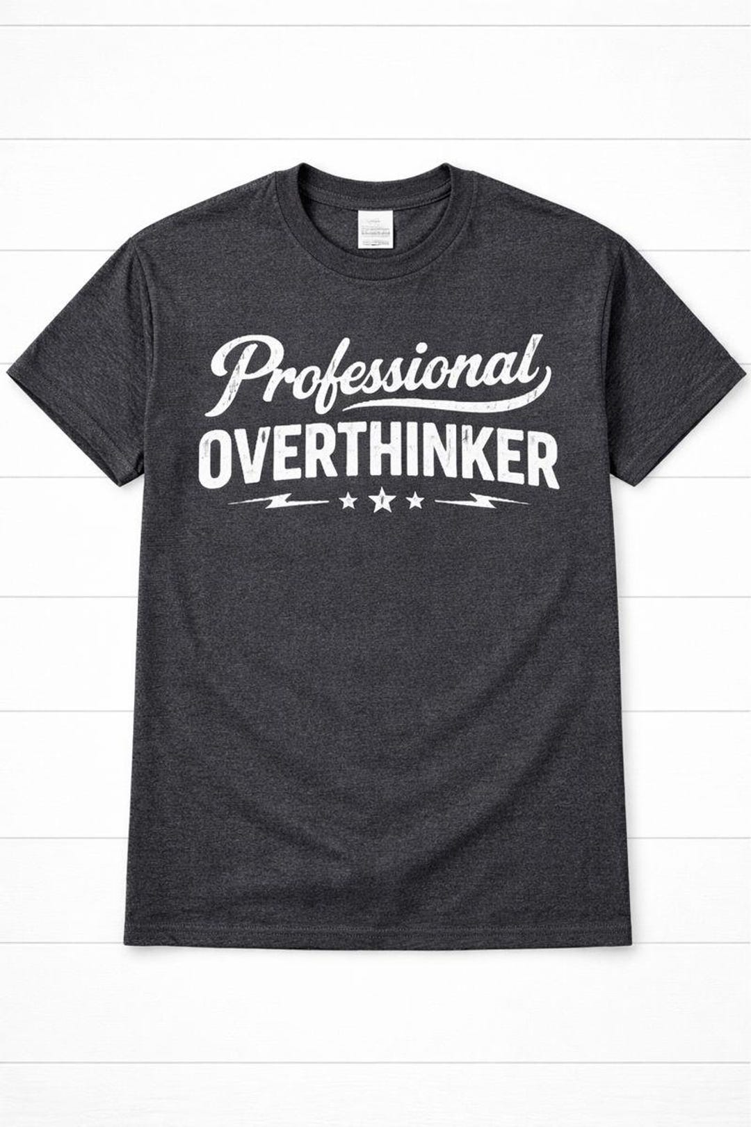 Professional Overthinker Shirt | Funny Anxiety Quote Tee for Women ...