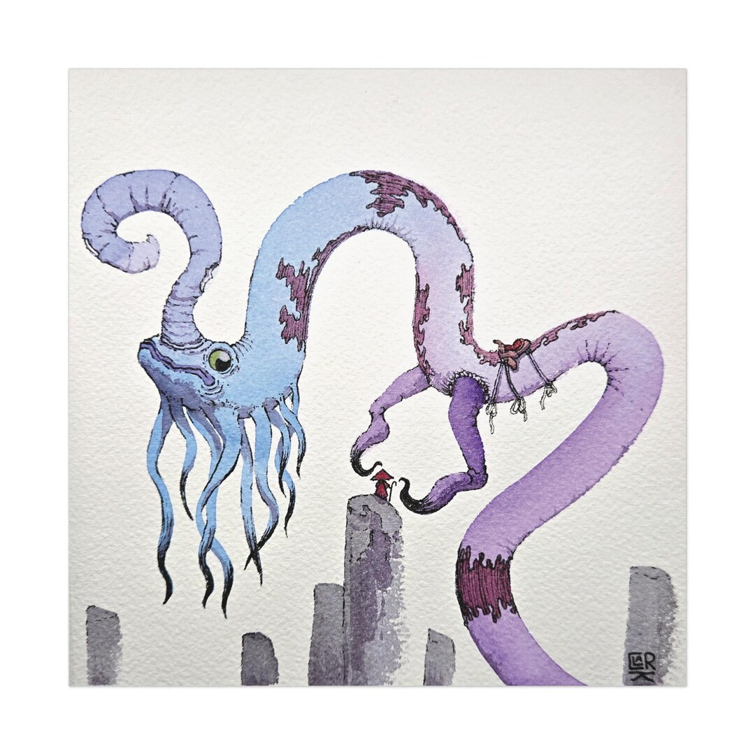 Watercolor Friendly Dream Spirit 8"x 8" - Etsy