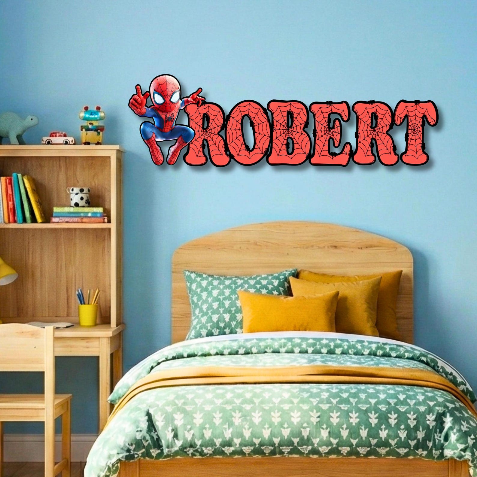 Personalized Superhero Kids Room Decor, Wood Name Sign, Nursery Wall ...
