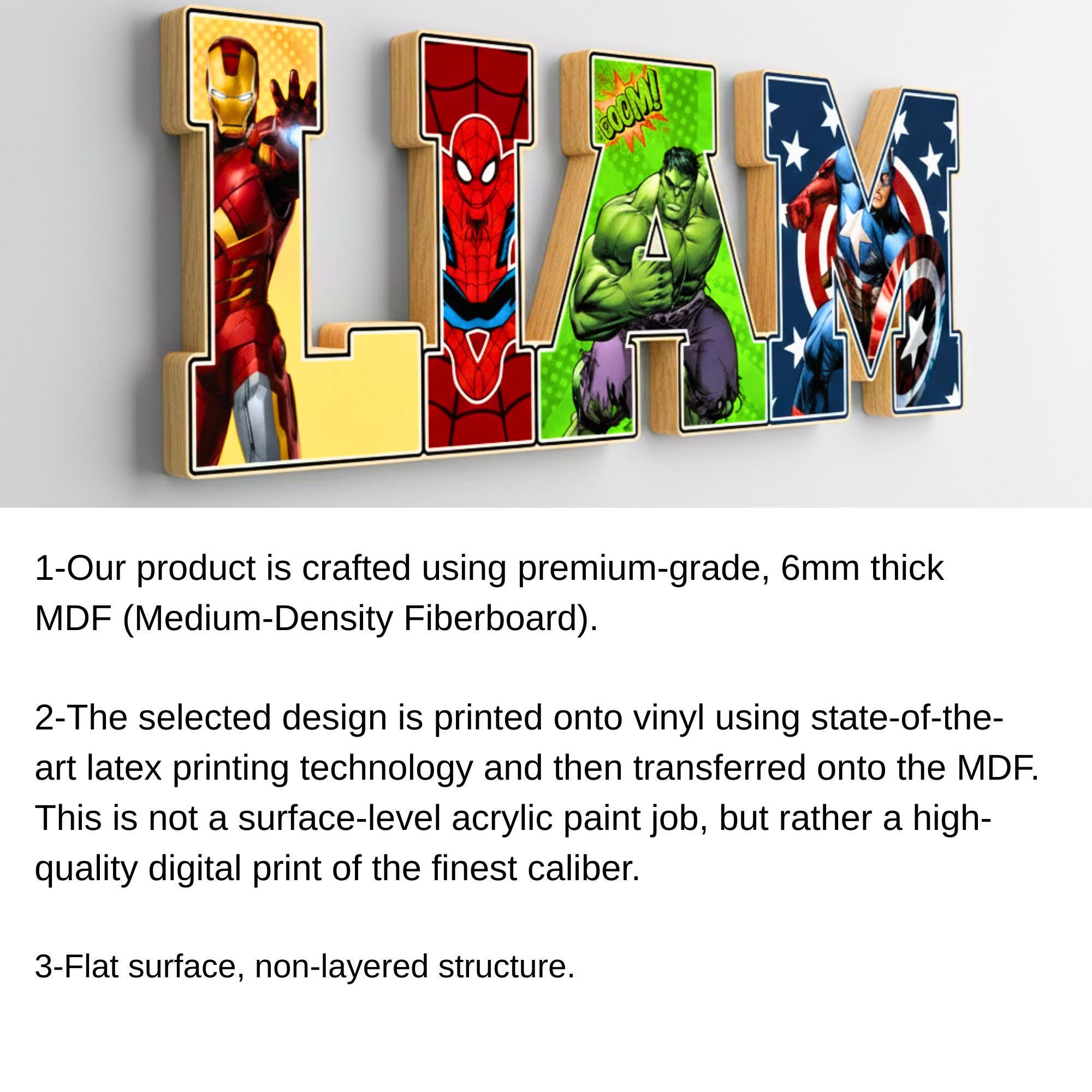 Custom Superhero Name Sign, Kids Room Decor, Personalized Birthday Gift ...