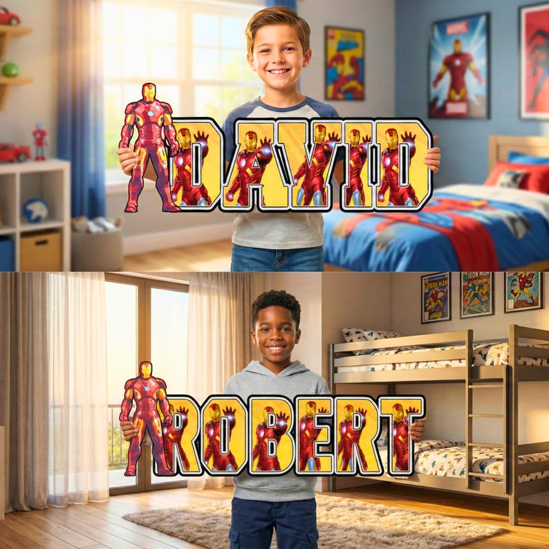 Custom Superhero Name Sign, Wooden Wall Art, Baby Boy Room Decor, Hero ...