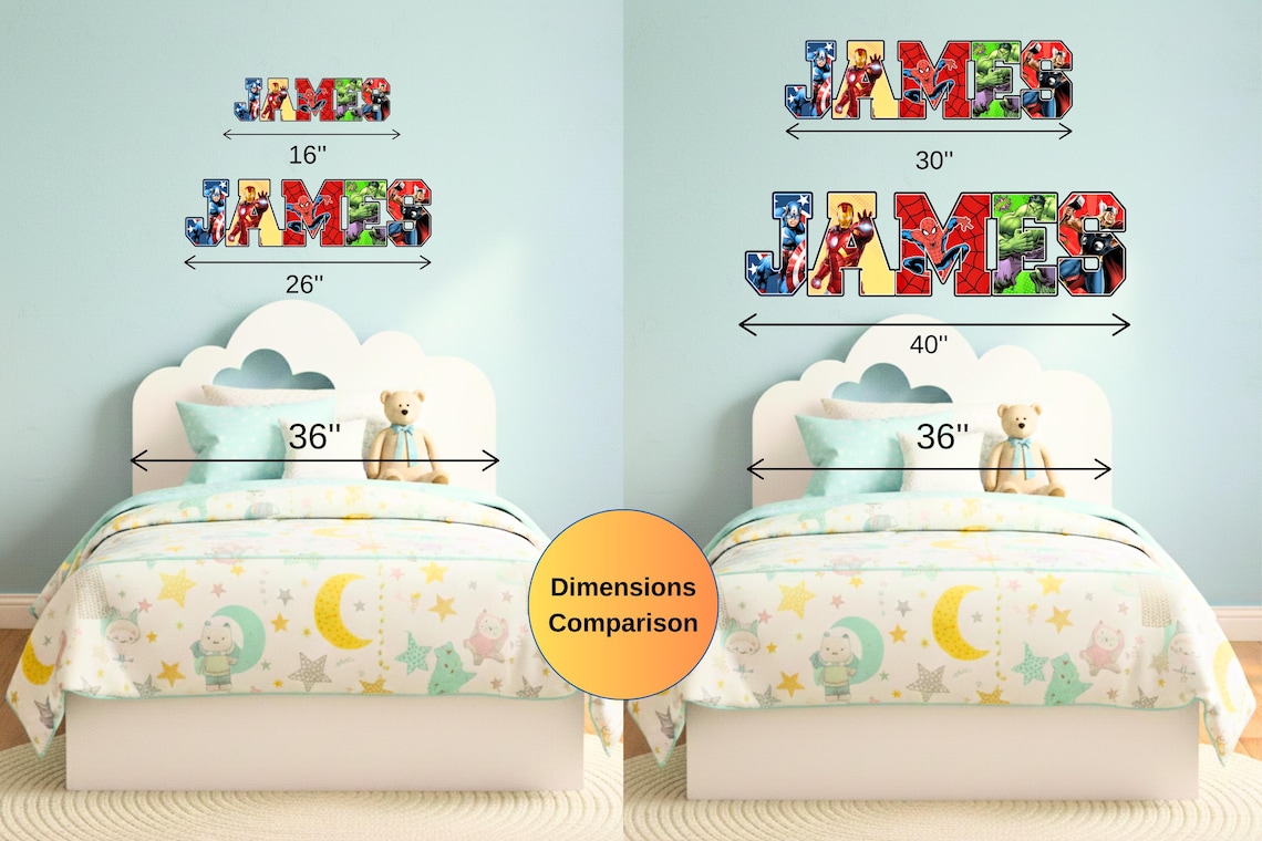 Custom Superhero Name Sign, Kids Room Decor, Personalized Birthday Gift ...
