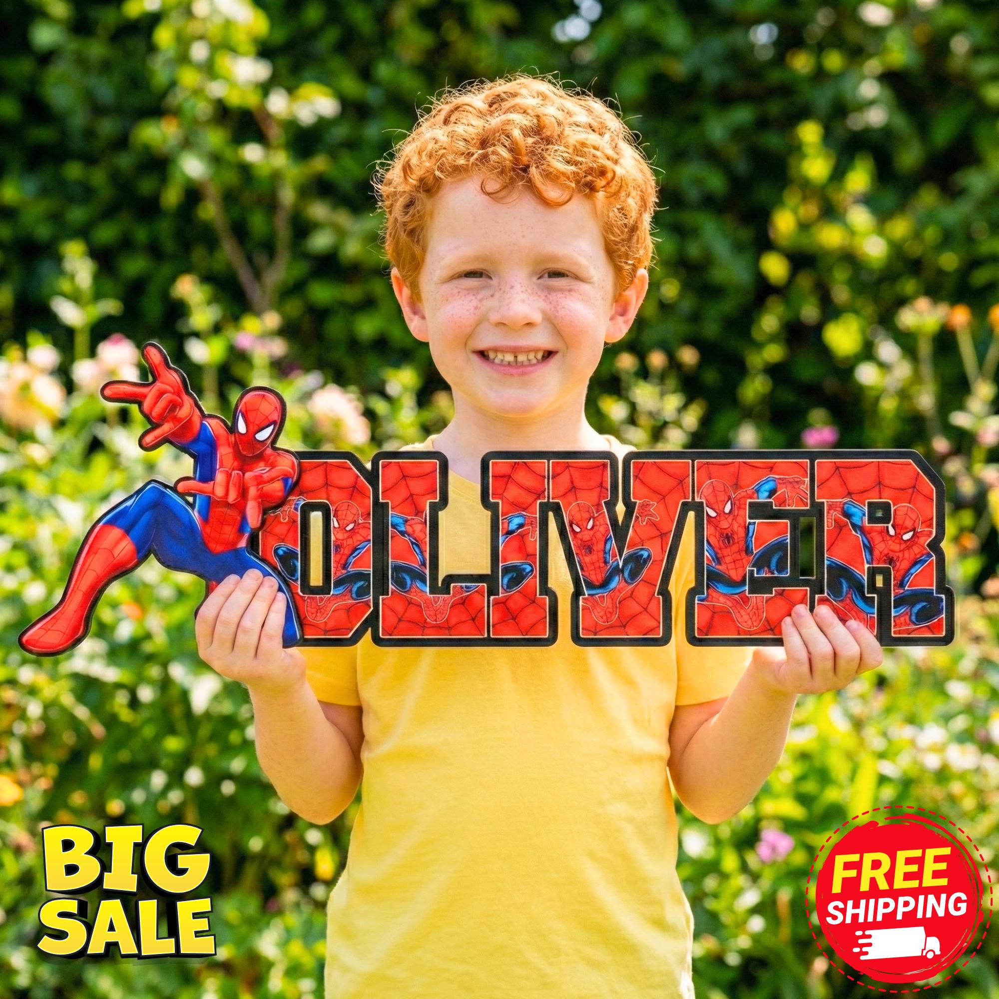 Custom Superhero Name Sign, Kids Room Decor, Personalized Birthday Gift ...