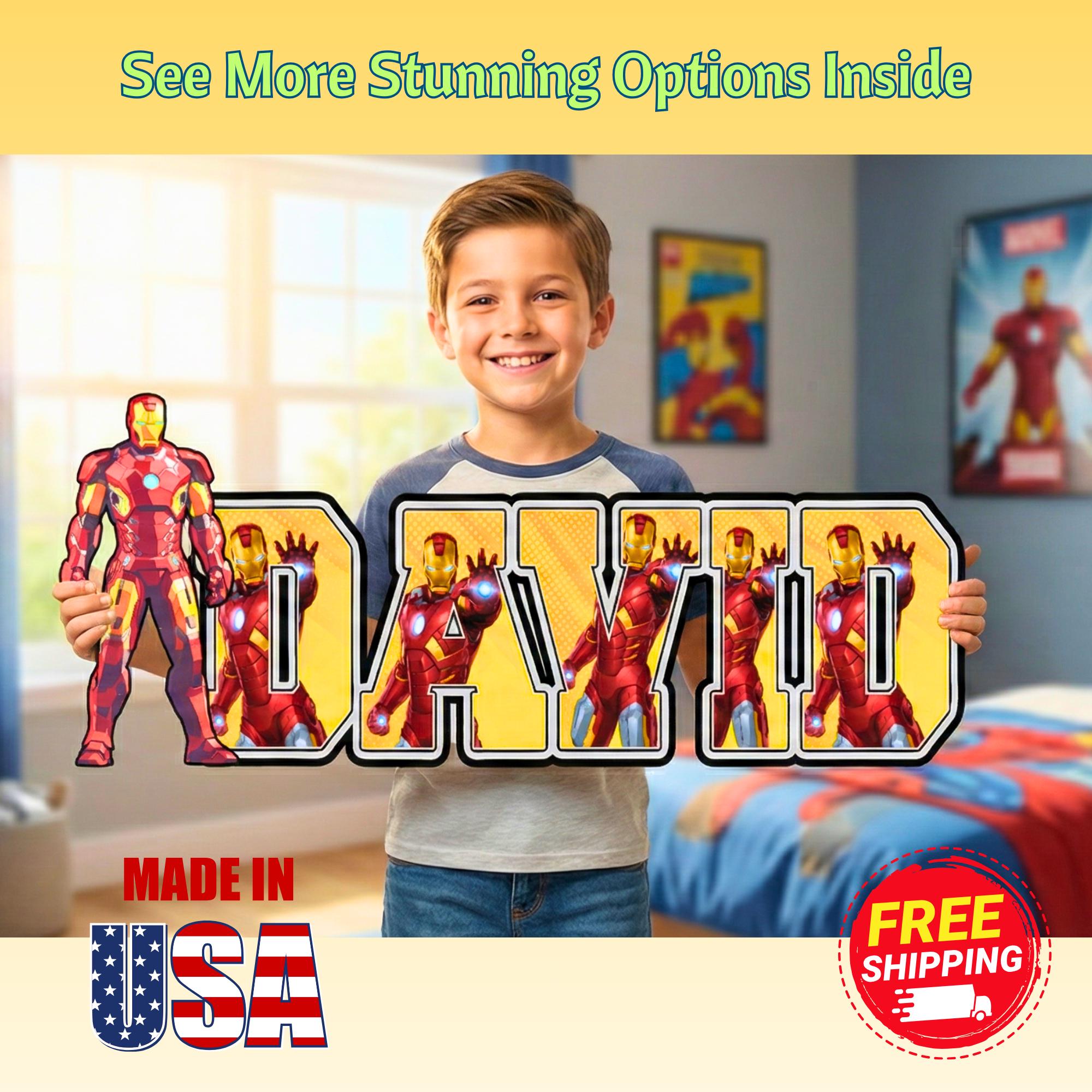 Custom Superhero Name Sign, Kids Room Decor, Personalized Birthday Gift ...