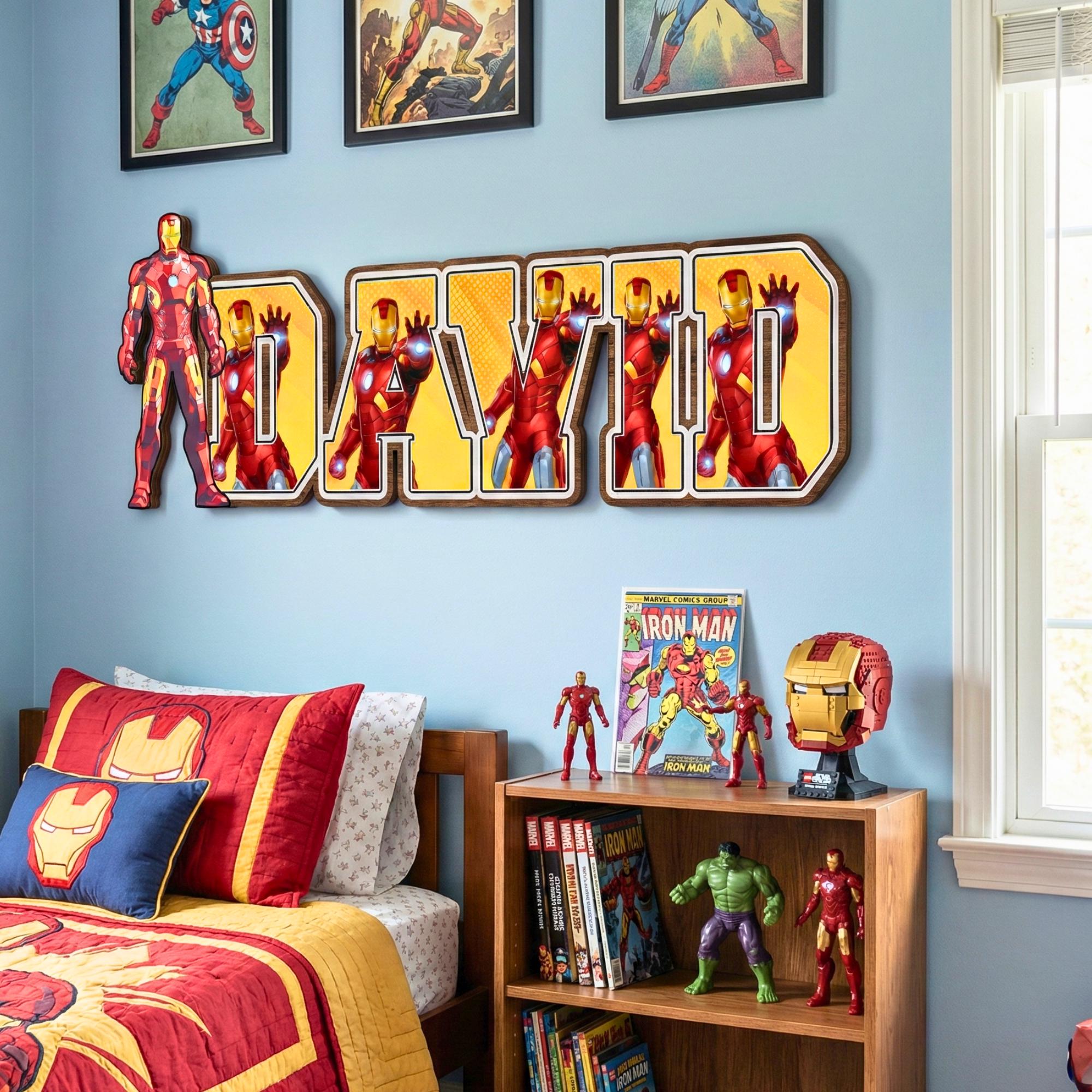 Custom Superhero Name Sign, Kids Room Decor, Personalized Birthday Gift ...