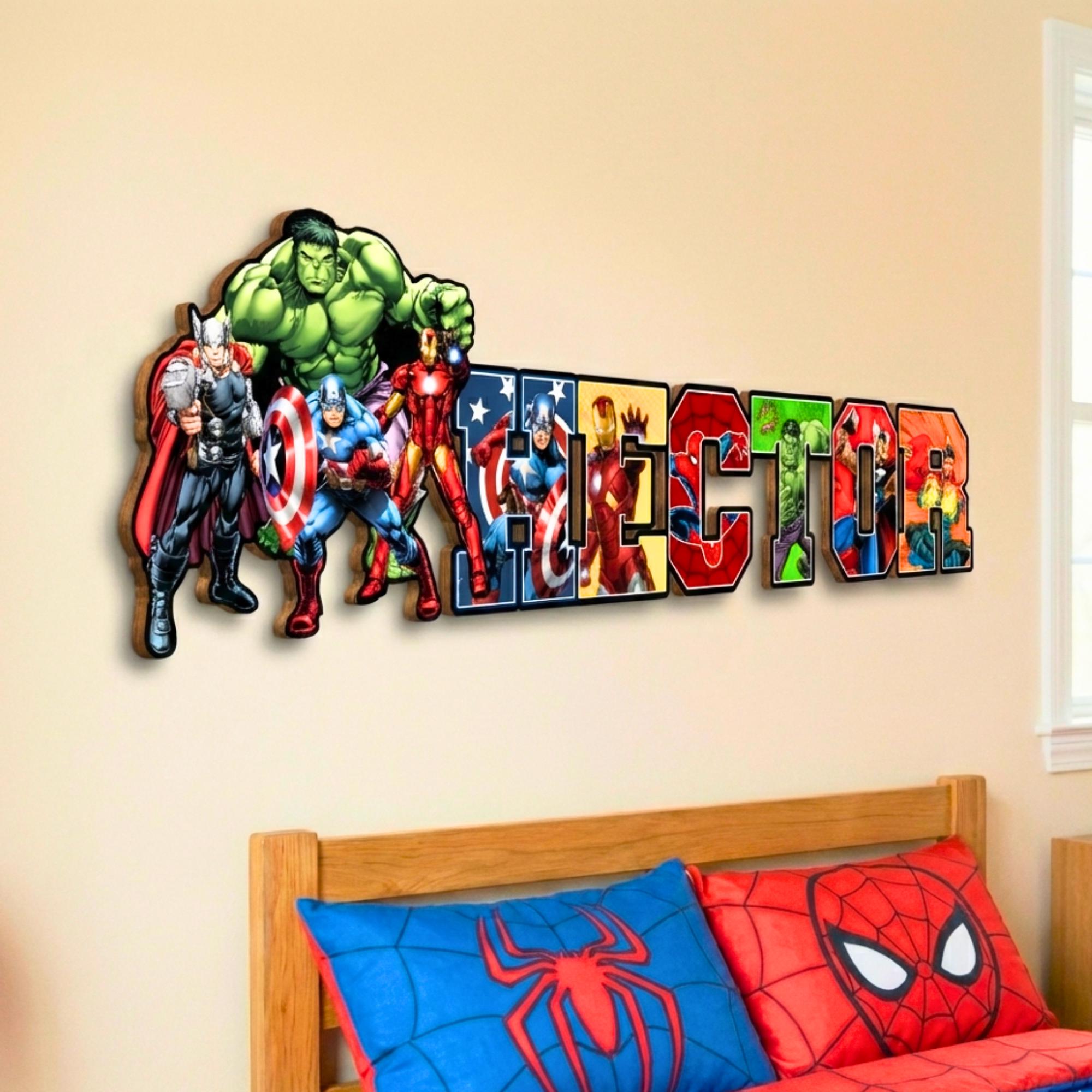 Custom Superhero Name Sign, Kids Room Decor, Personalized Birthday Gift ...