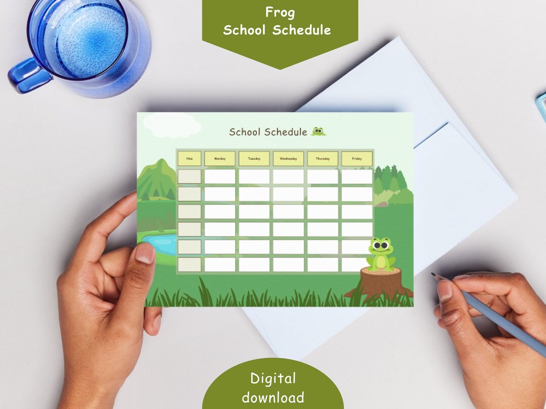 Frog Weekly School Schedule | Timetable, Instant Download, Editable ...