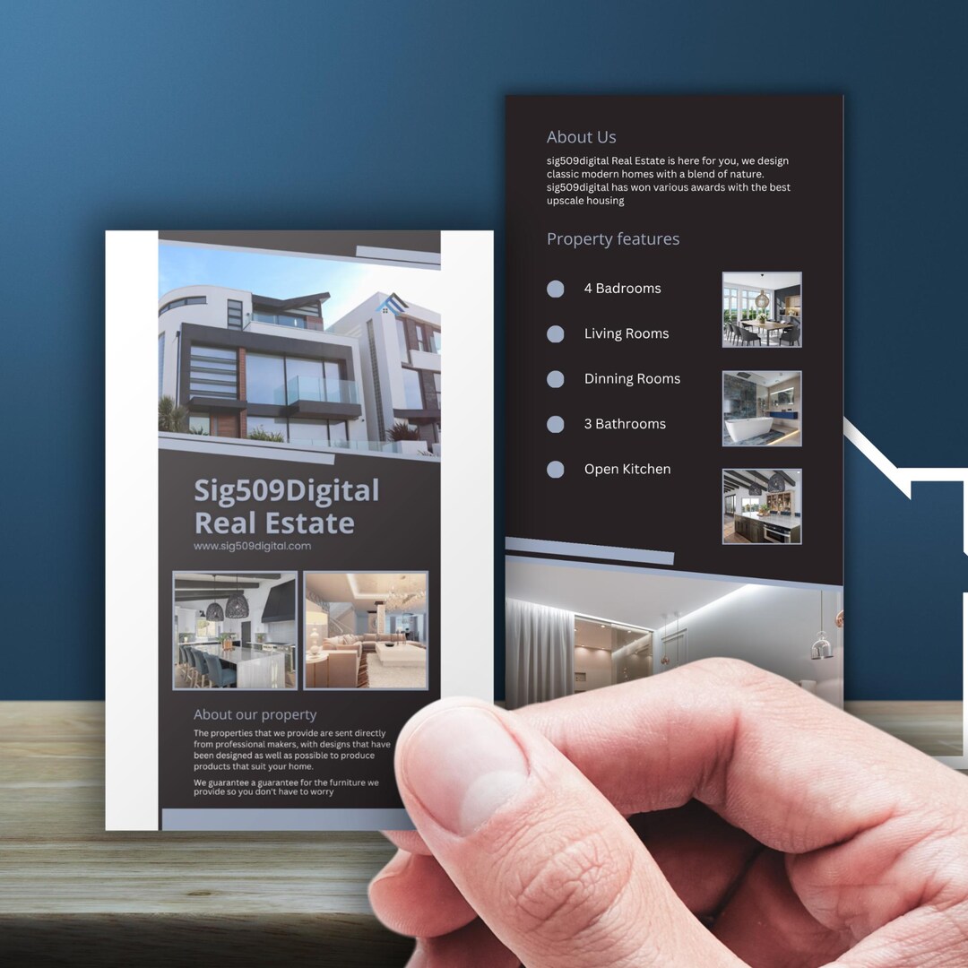 Editable Real Estate Rack Card Template: Realtor Marketing Flyer ...