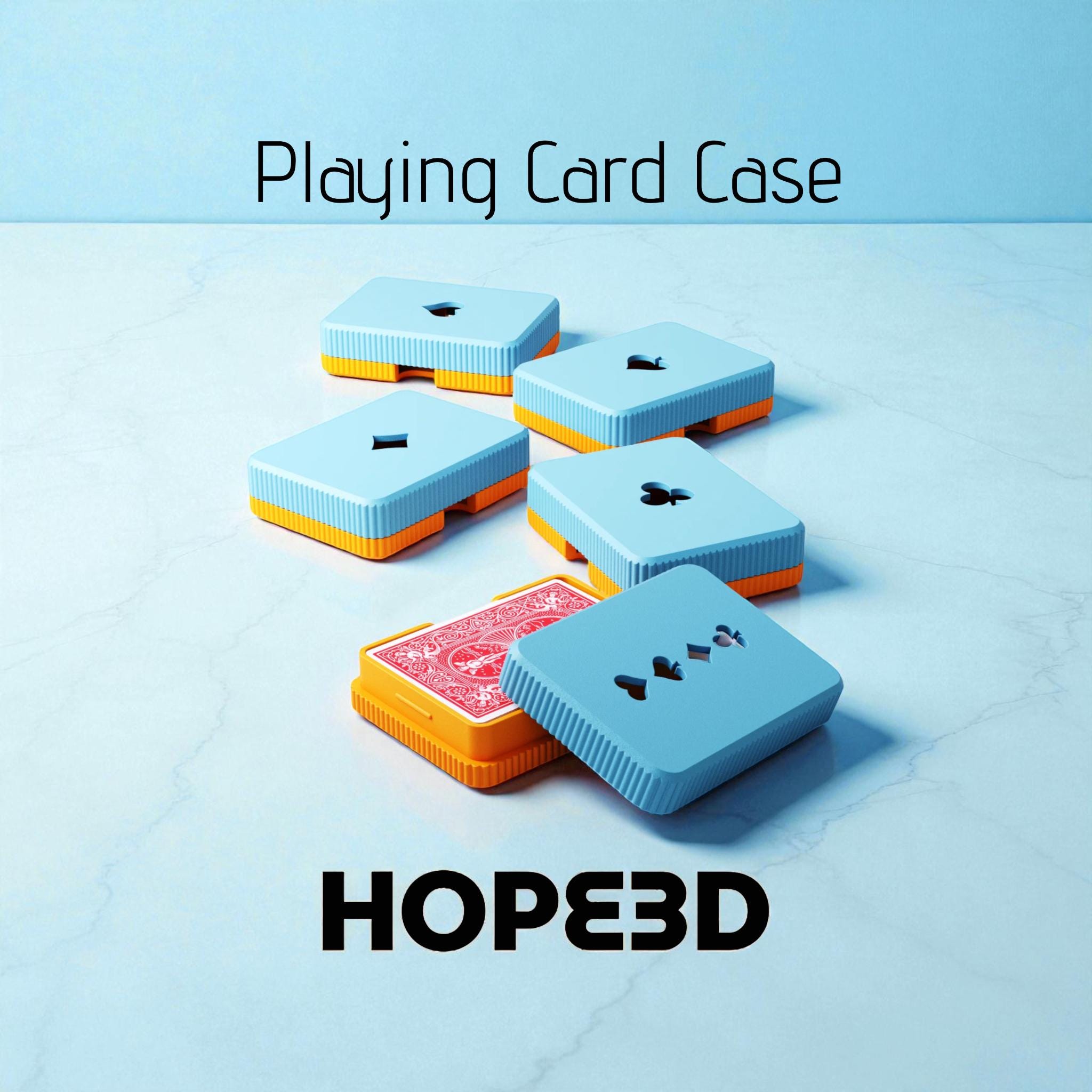 Playing Card Box 3D Printed | Poker Card Case With Symbols | Card ...