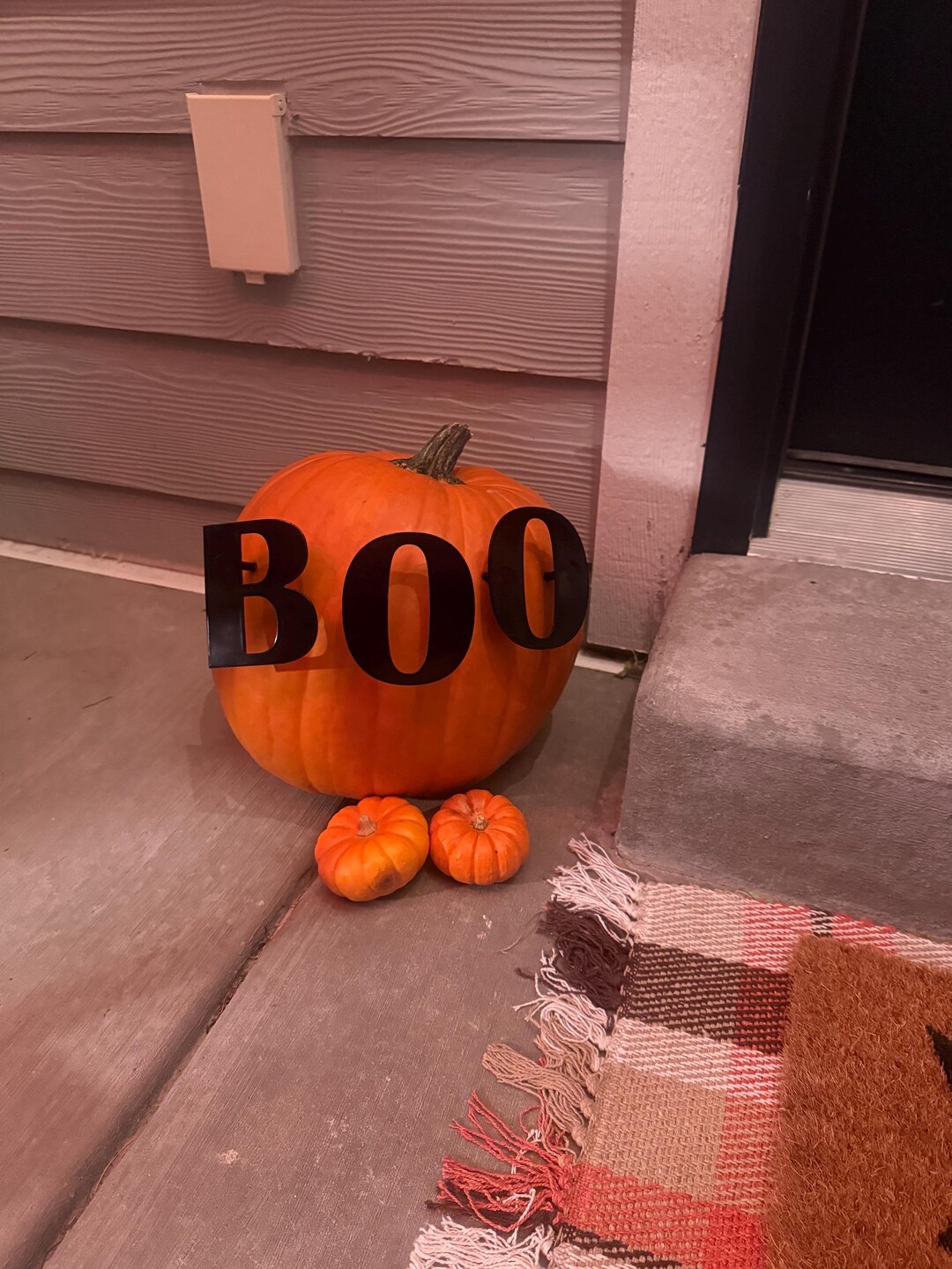 Black Metal "boo" Letters: Halloween Pumpkin Decor - Etsy