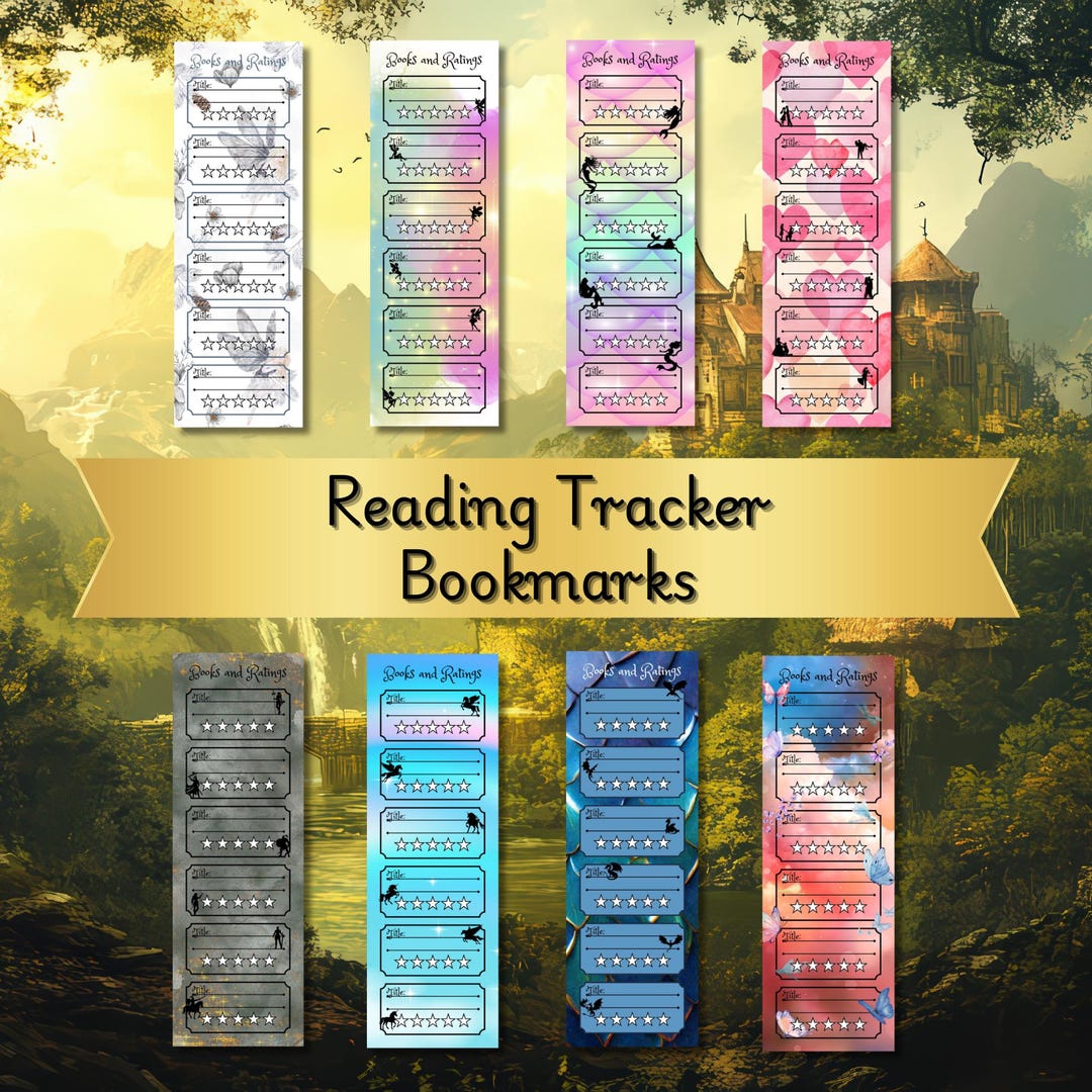 Printable Reading Log Bookmarks: Book Tracker, Book Rater (PDF Download ...